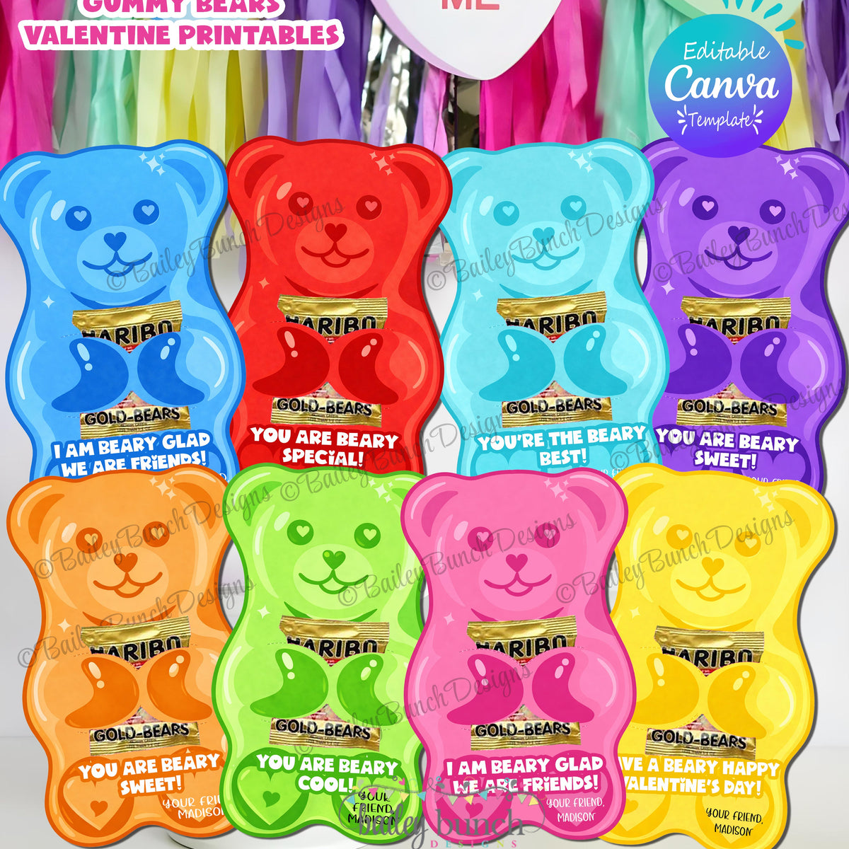 Gummy Bear Valentine Cards | Fun Valentine's Day Cards for Kids ...