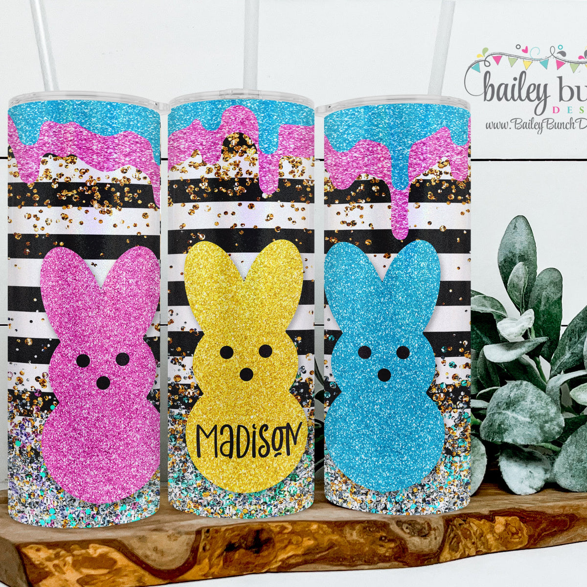 PEEPS Name Shimmer Glitter Tumbler TUMBPEEPSS0520 – Bailey Bunch Designs