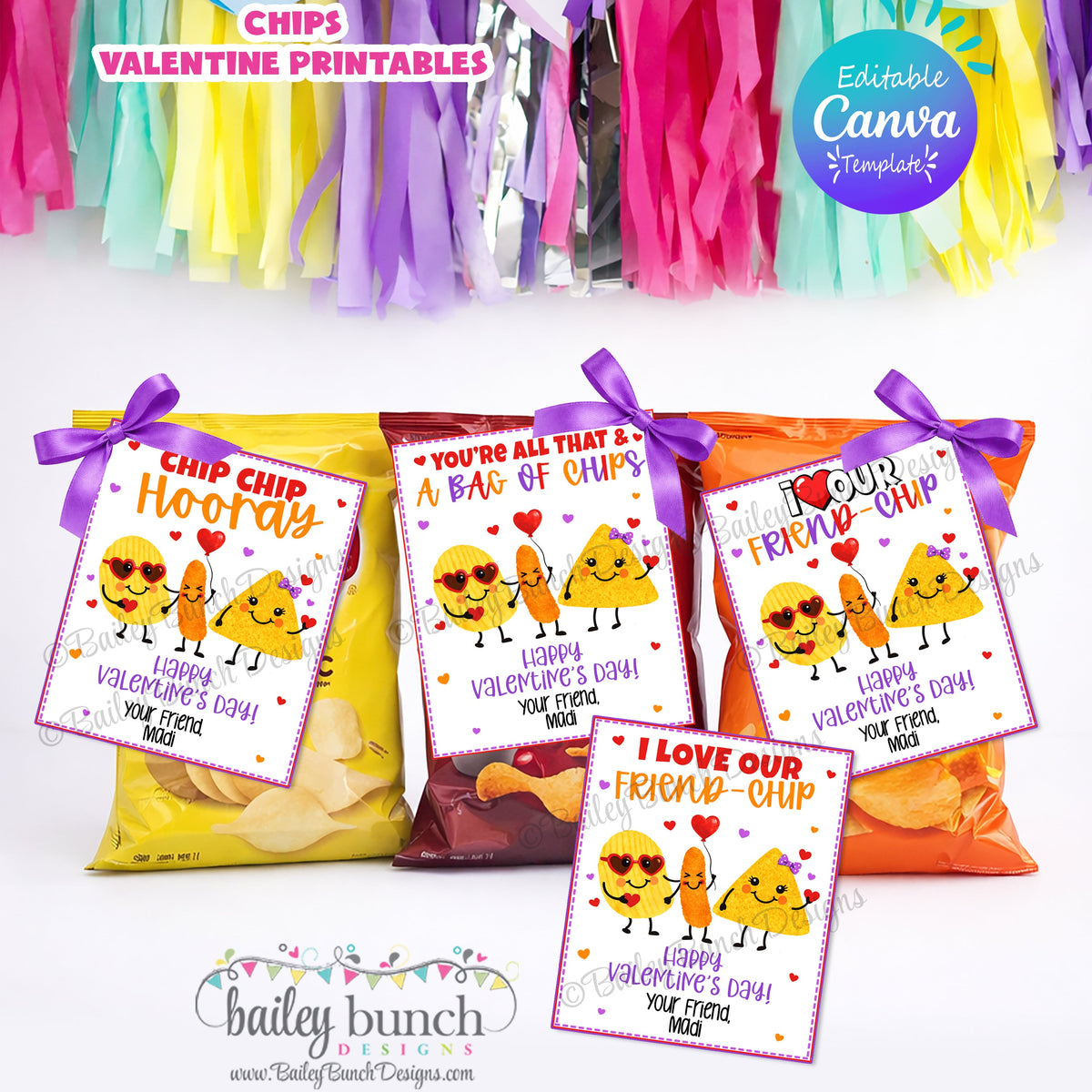 Chips Valentine Cards | Friendship Chip Cookie Valentine's Day Cards ...