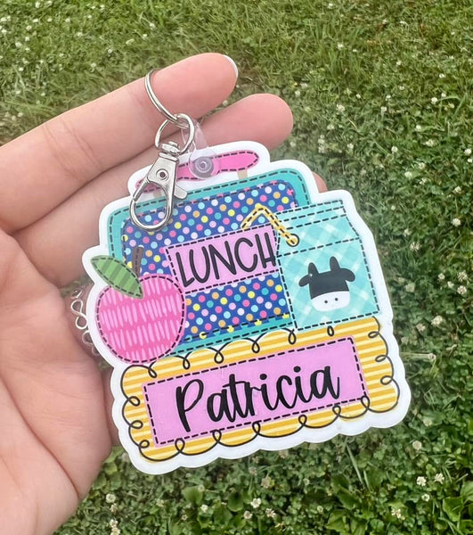 School Lunchbox Name Tags TAGPINK0520 - Bailey Bunch Designs