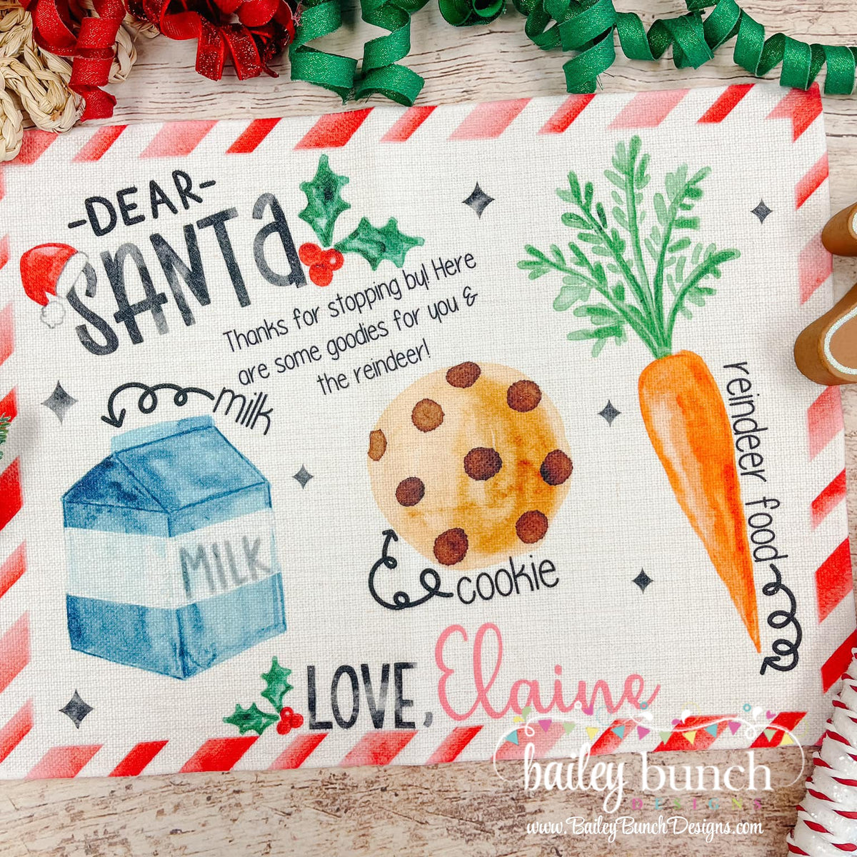 Cookies for Santa Placemat PLACEMAT0520 – Bailey Bunch Designs