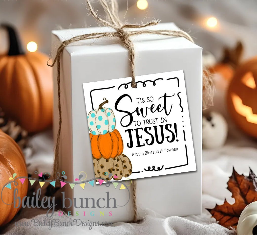 Tis so Sweet to Trust in Jesus Halloween Gift Treat Tags - Instant Dow ...