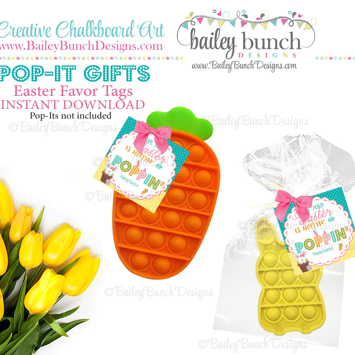Easter Pop It Fidget Gift Tags Squares IDEASTERPOPITSQ0520 – Bailey ...