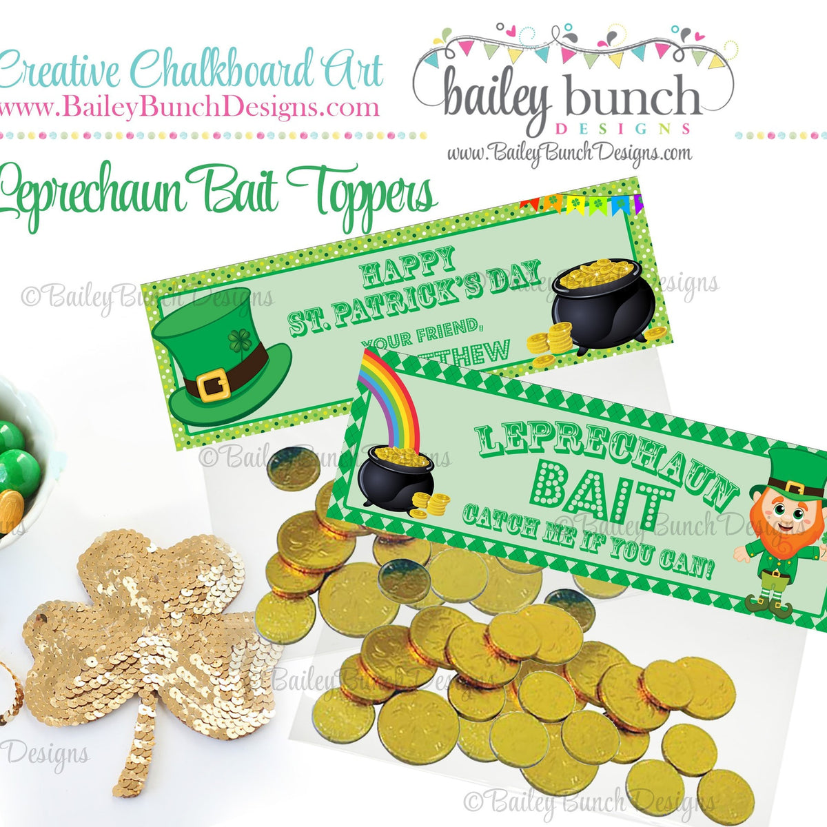 Leprechaun Bait St. Patrick's Day Treat Tags, LEPRECHAUN0520 – Bailey ...