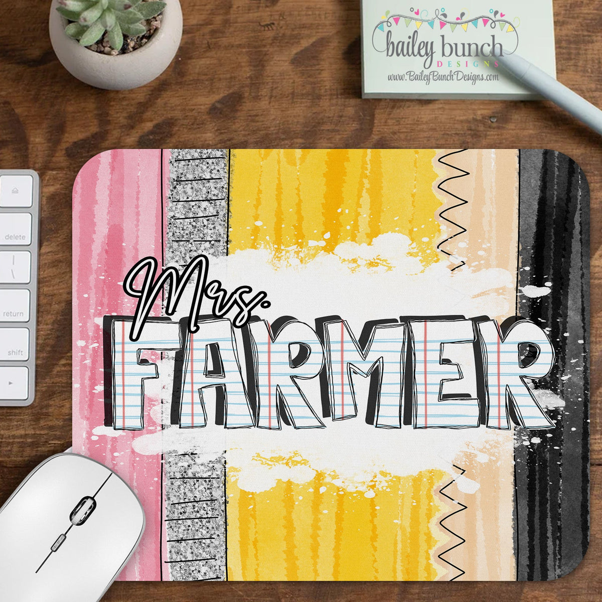 Teacher Pencil Personalized Mouse Pad Teacher Appreciation MOUSE0520 ...