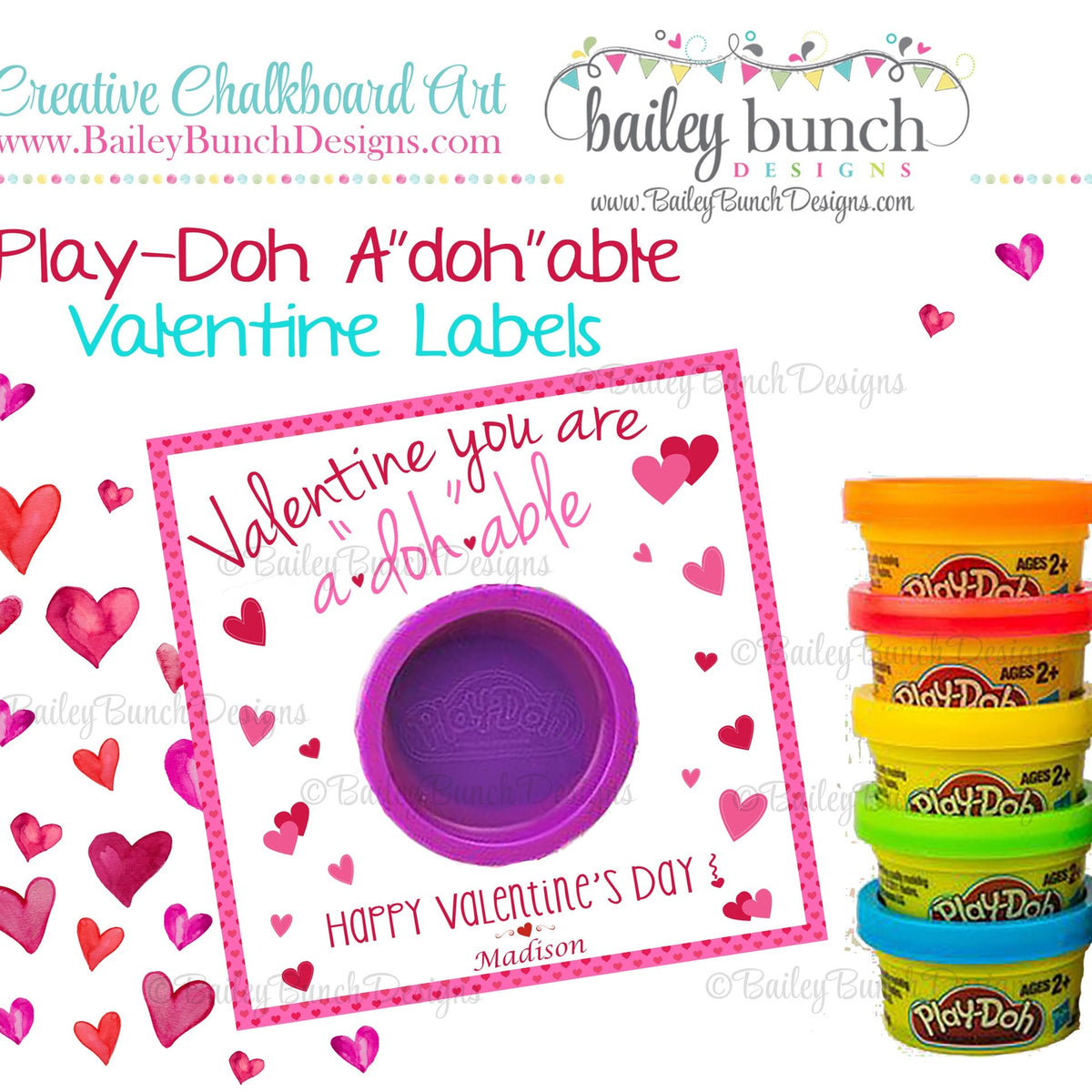 Playdoh Valentines, Playdoh A"Doh"able Valentine Favors VDAYADOHABLE05 ...
