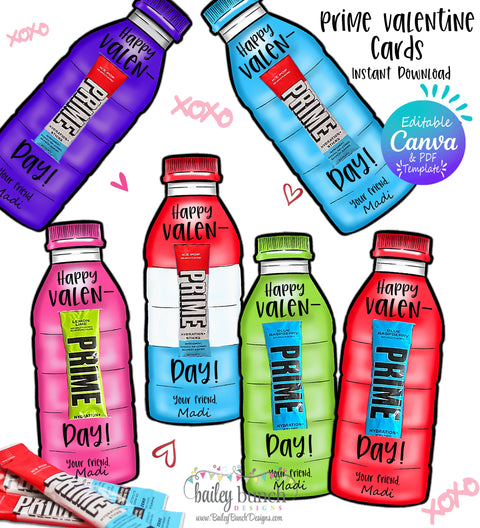 POPULAR PRIME HYDRATION DRINK Gift Card Valentines IDVDAYPRIME0520 ...