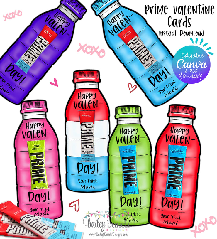 POPULAR PRIME HYDRATION DRINK Gift Card Valentines IDVDAYPRIME0520 ...