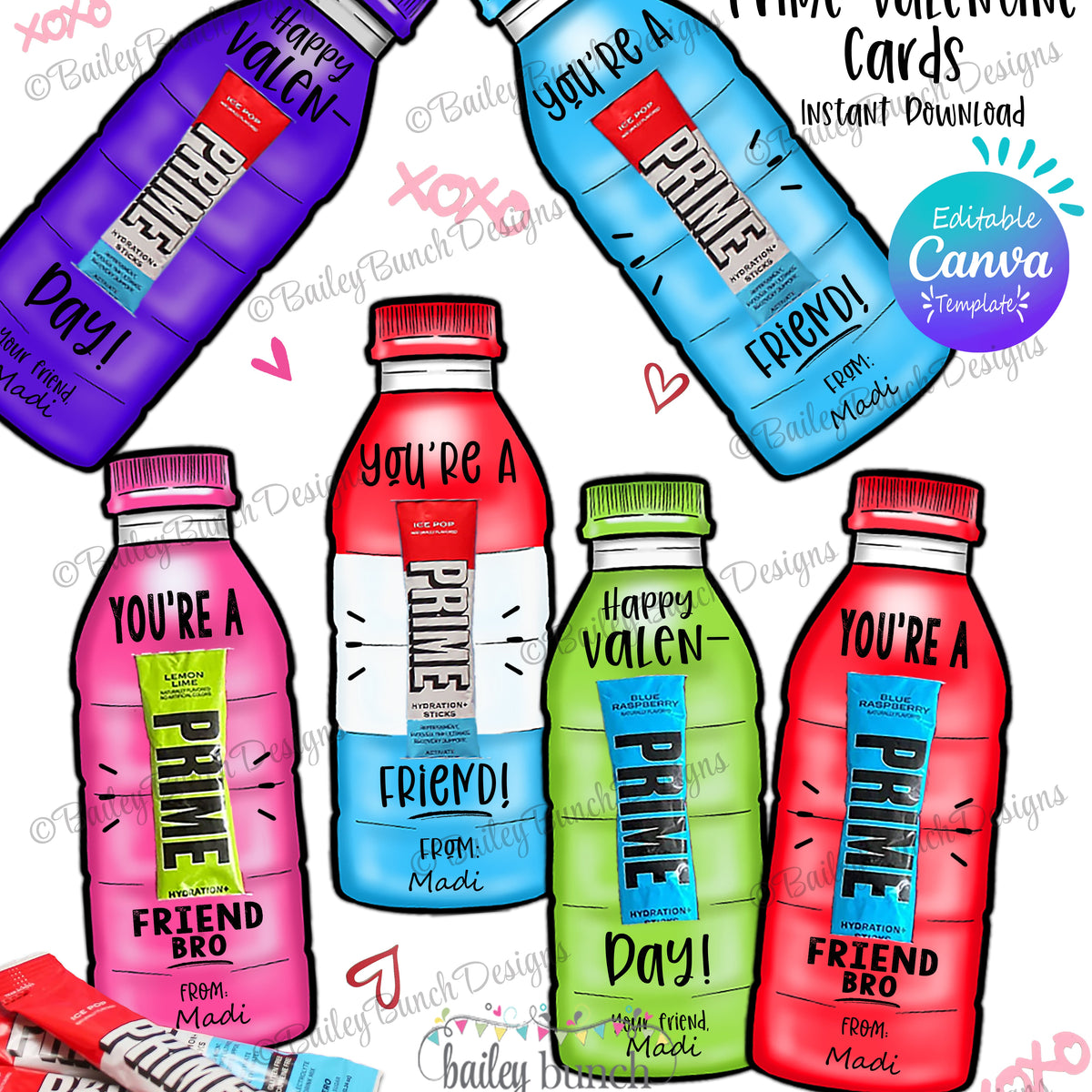 Prime Hydration Valentine Cards | Drink Gift Card Valentine's Day ...