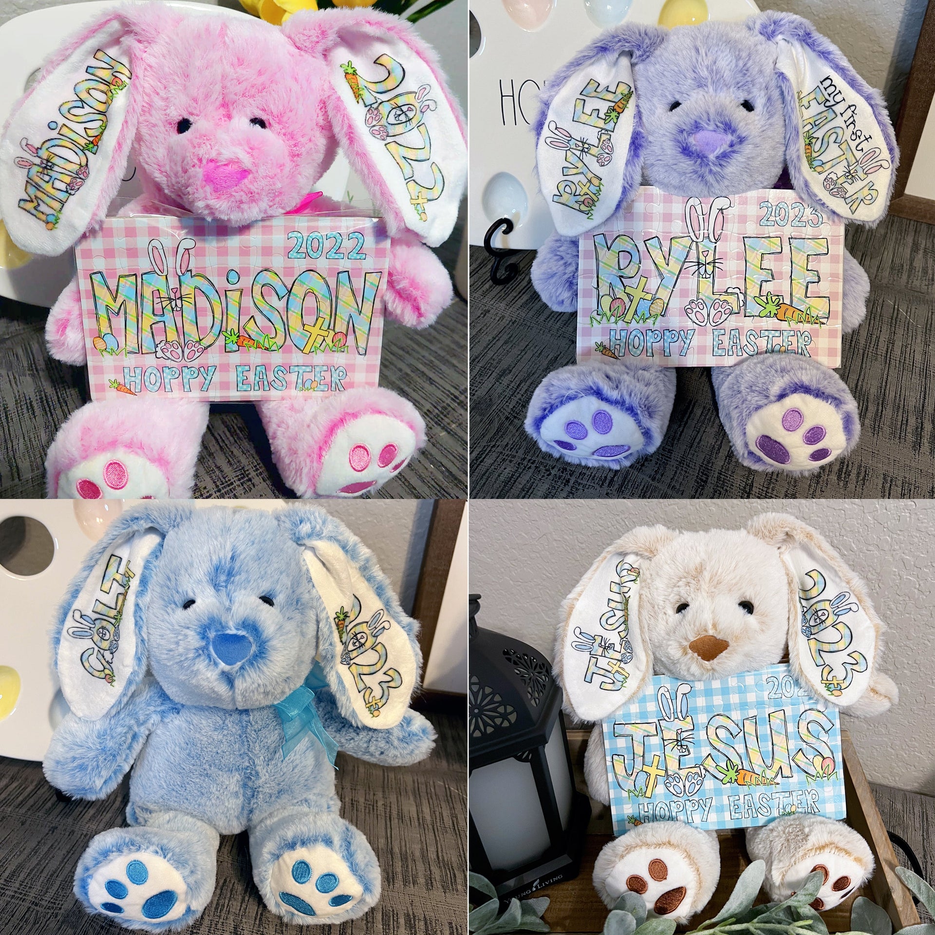 Easter Bunny Stuffed Plush Personalized Bunnies & Puzzles 10inch BUNNY ...