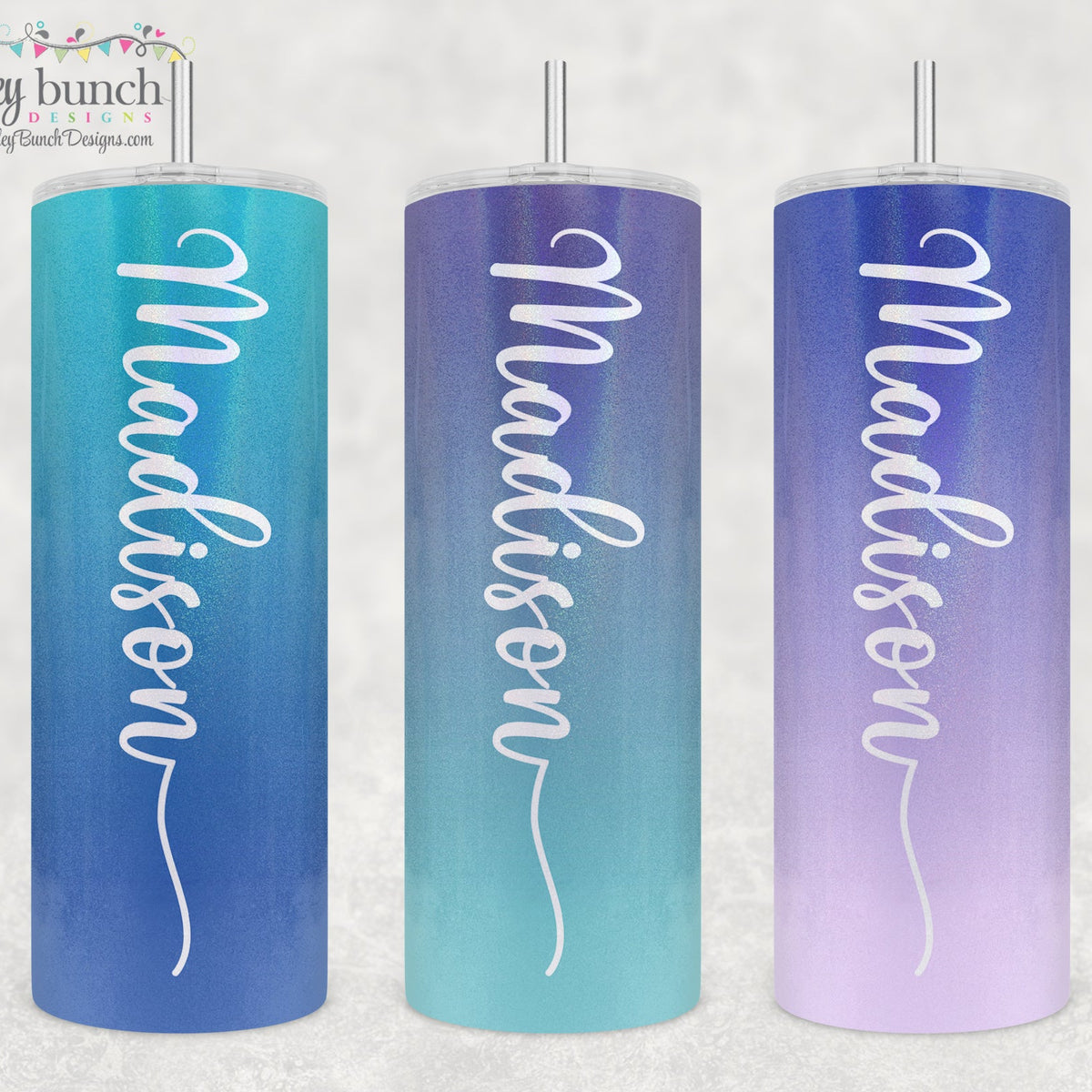 Shimmer Name Glitter Tumbler TUMBGLITTER20520 – Bailey Bunch Designs