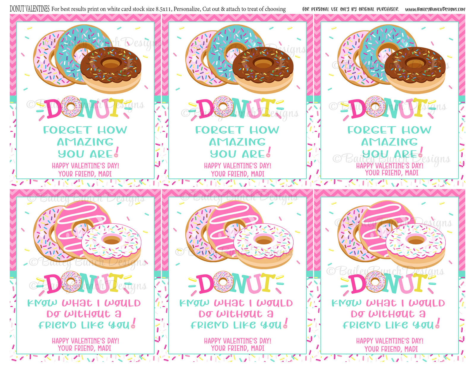 Donut Valentine Cards | You're the Sweetest Valentine's Day Cards ...
