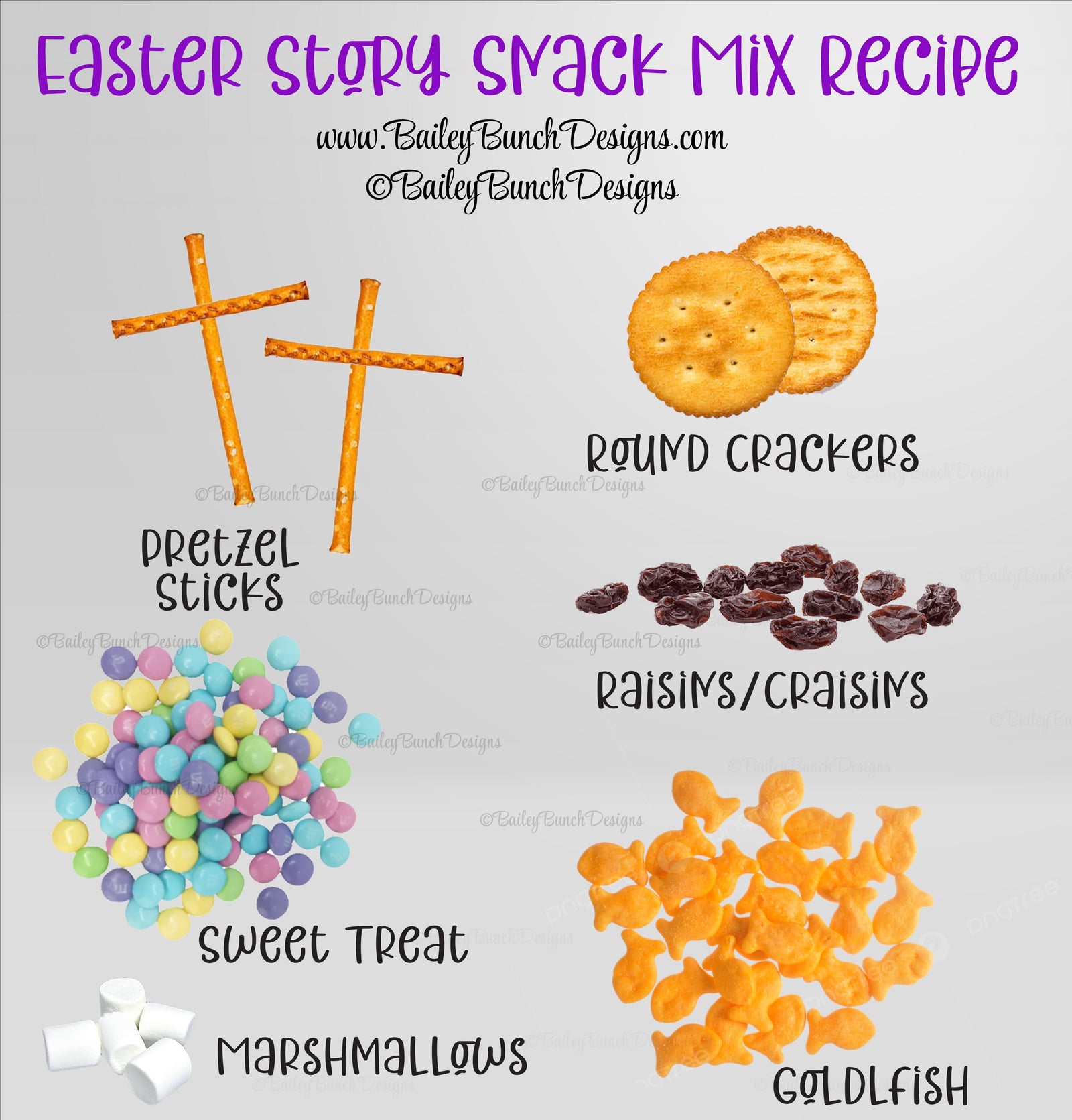 Easter Story Snack Mix Gift Tag Printable INSTANT DOWNLOAD IDEASTERSTO ...