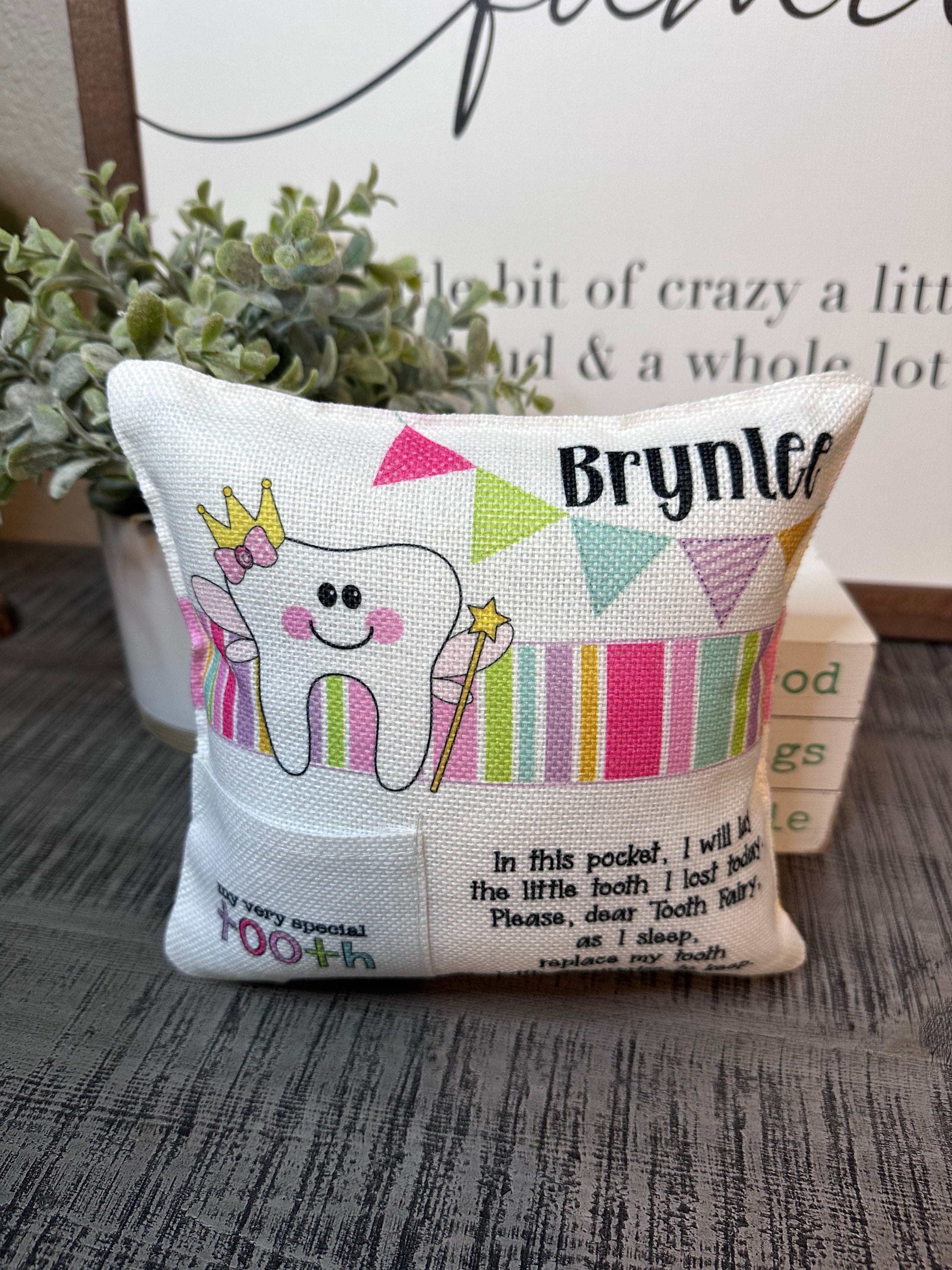 Personalized Tooth Fairy Pillows TOOTH0520 – Bailey Bunch Designs
