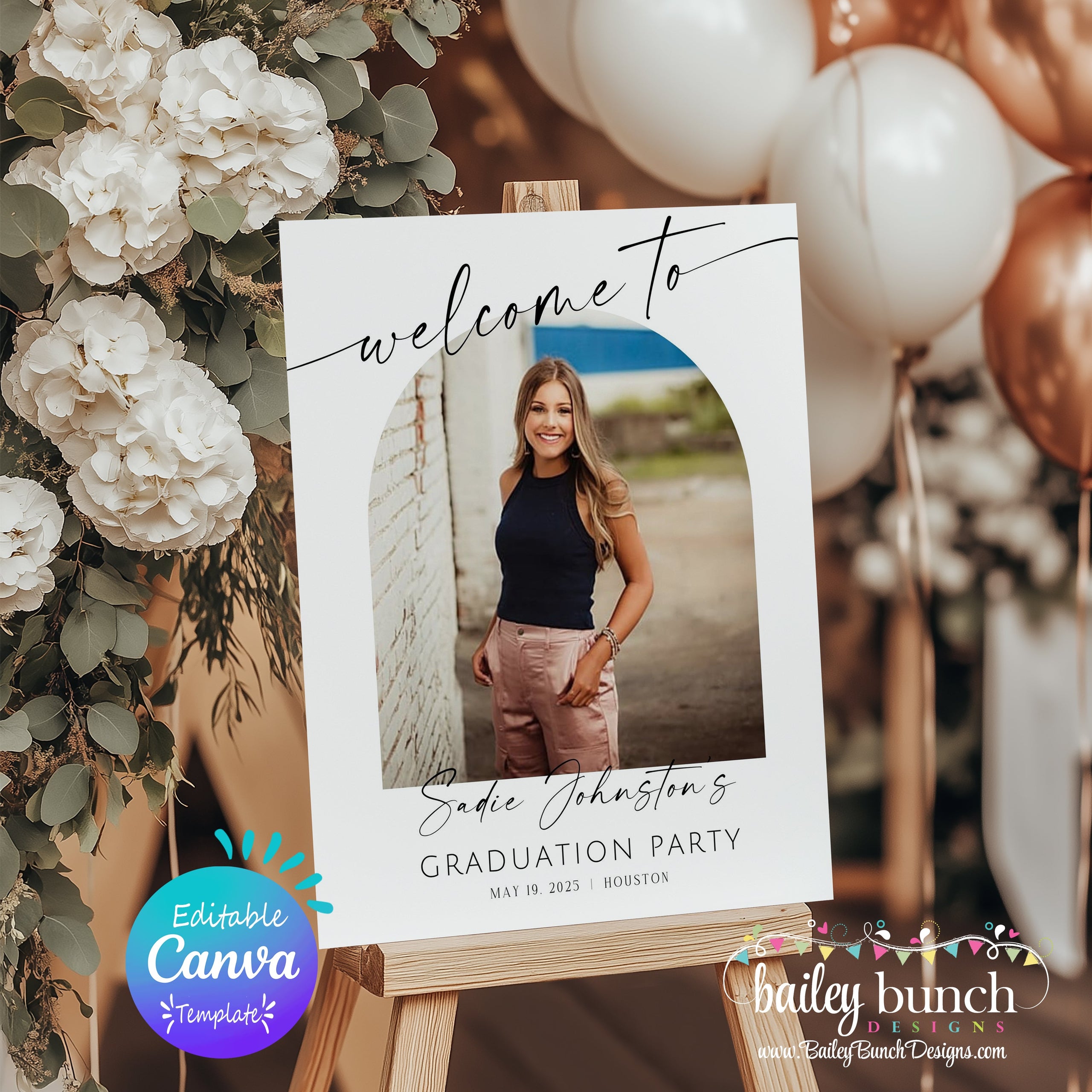 Senior Graduation Party Welcome Sign Template GRADWELTEMP05 – Bailey ...