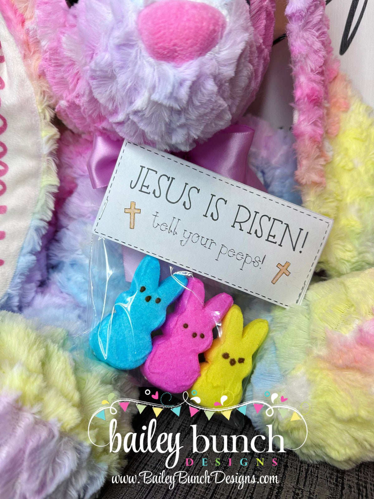 Easter He is Risen Tell Your Peeps Easter Treat Bag Toppers IDJESUSPEE ...