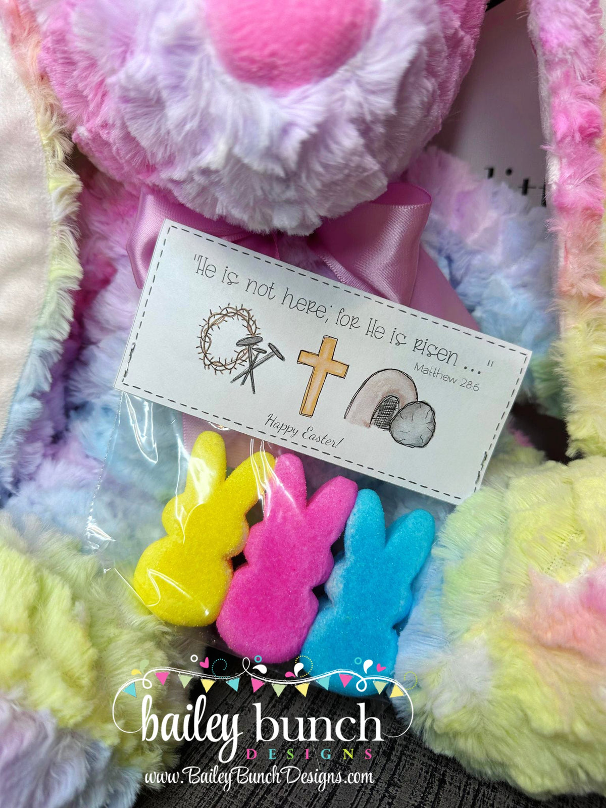 Easter He is Risen Tell Your Peeps Easter Treat Bag Toppers IDJESUSPEE ...