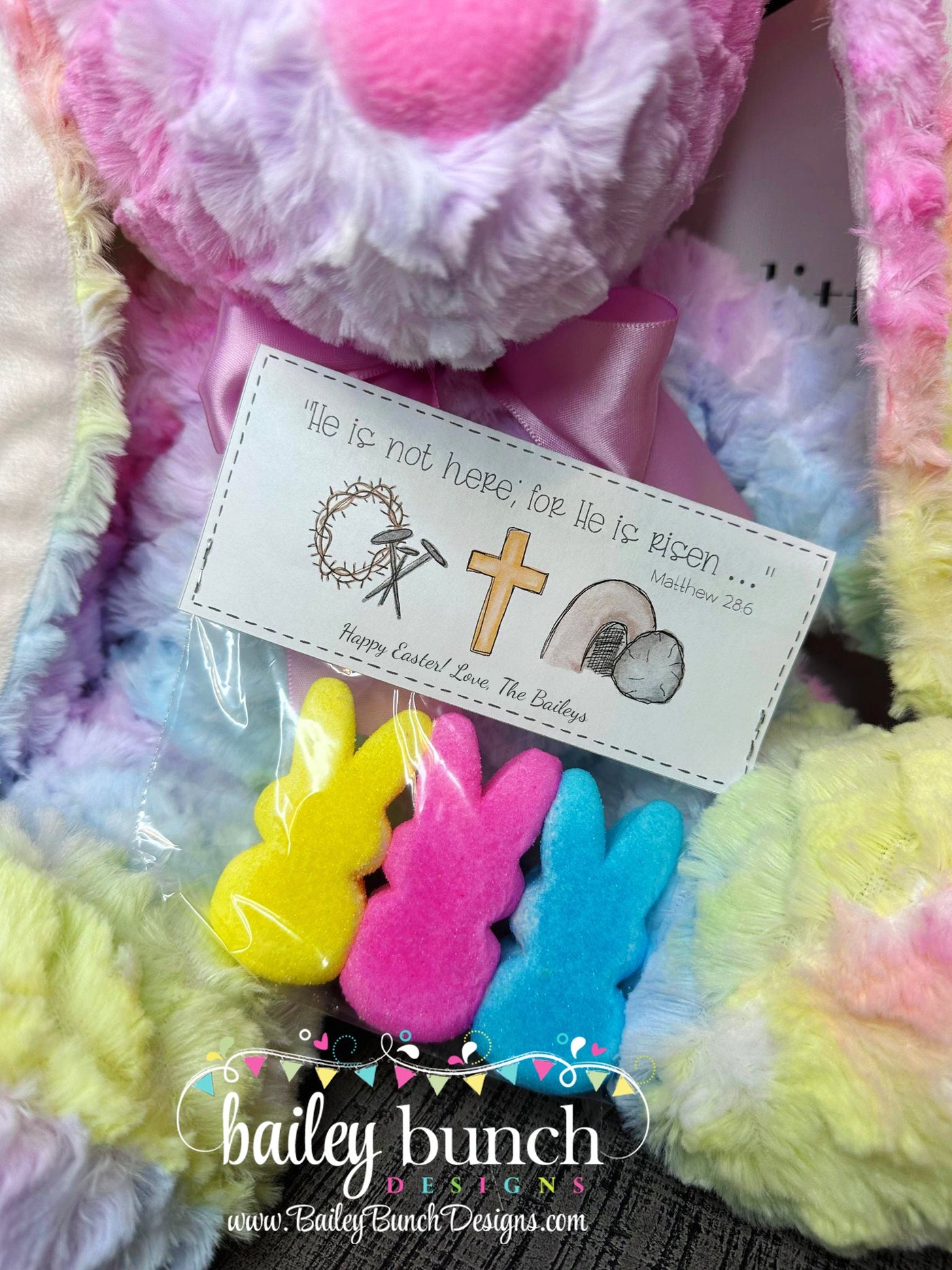 Easter He is Risen Tell Your Peeps Easter Treat Bag Toppers IDJESUSPEE ...