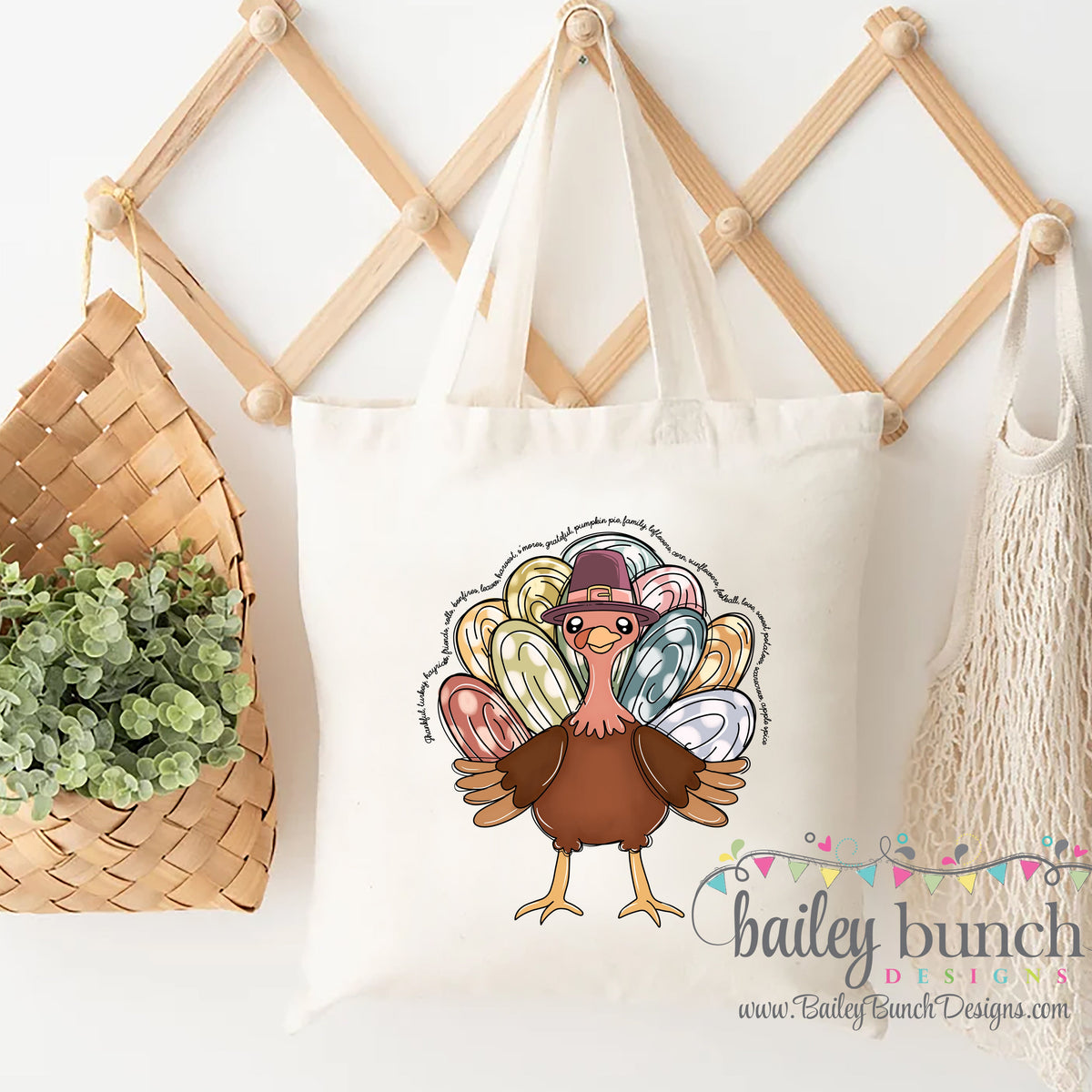 Happy Thanksgiving Turkey Tote Bag Personalized TOTETHANKST0520 ...