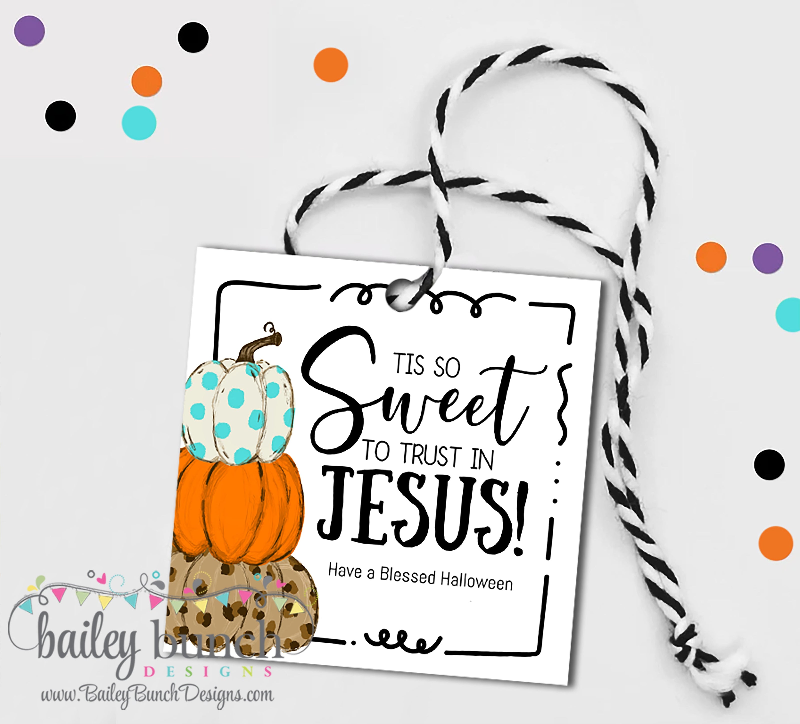 Tis so Sweet to Trust in Jesus Halloween Gift Treat Tags - Instant Dow ...