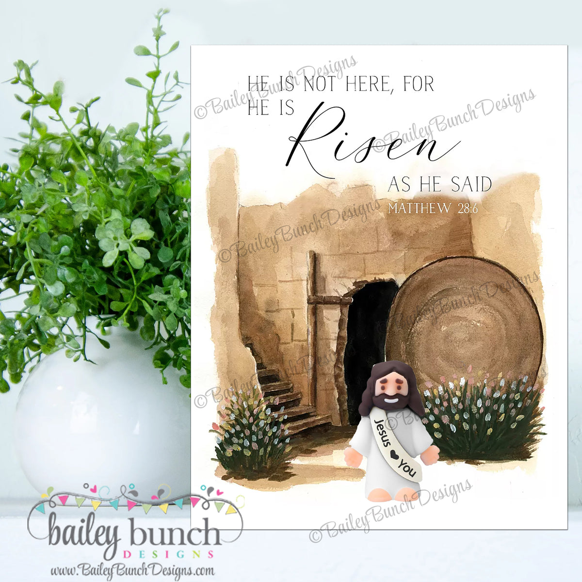 Little Jesus HE IS RISEN EASTER Cards Printable Instant Download IDEAS ...