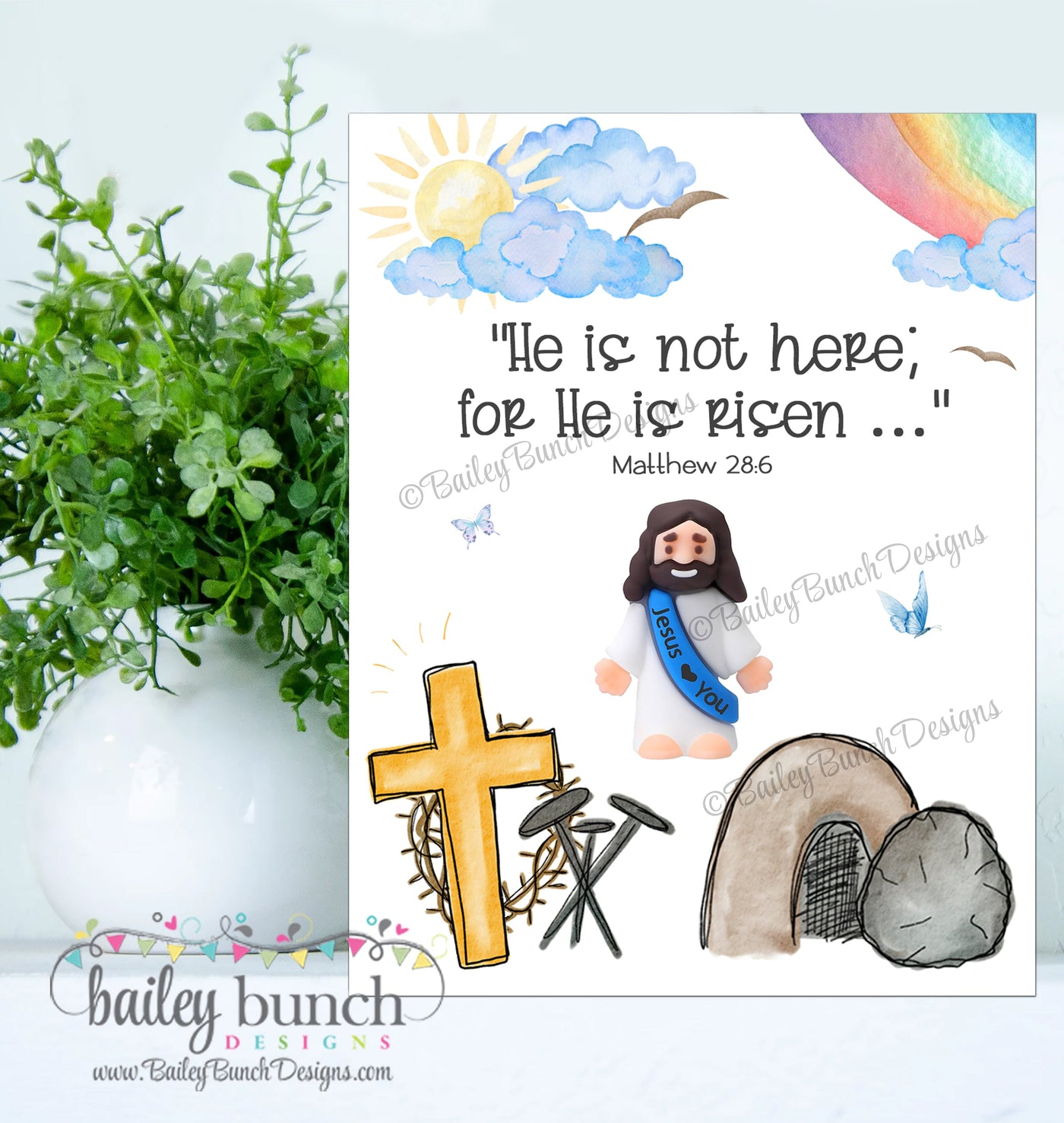 Little Jesus HE IS RISEN EASTER Cards Printable Instant Download IDLIT ...