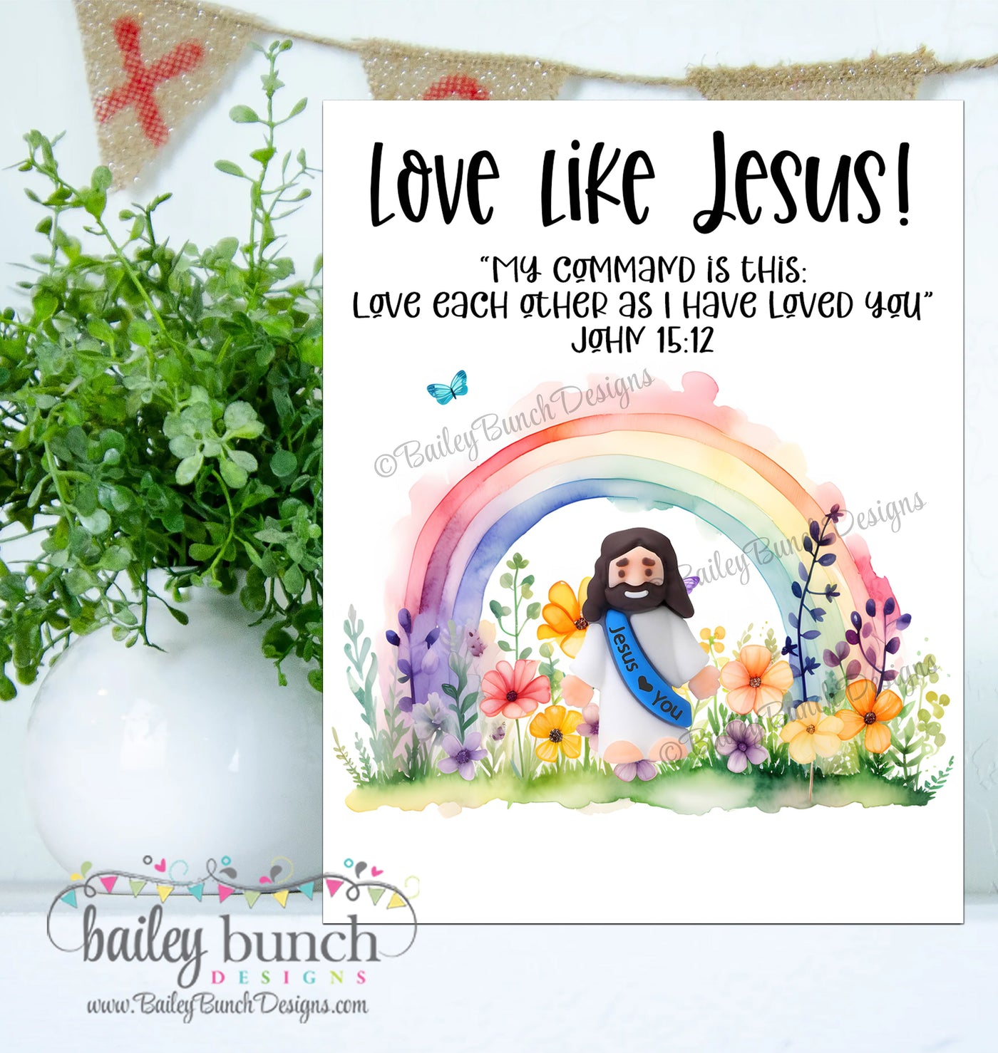 Little Jesus Cards Printable Instant Download IDLITTLEJESUSRAINBOW0452 ...