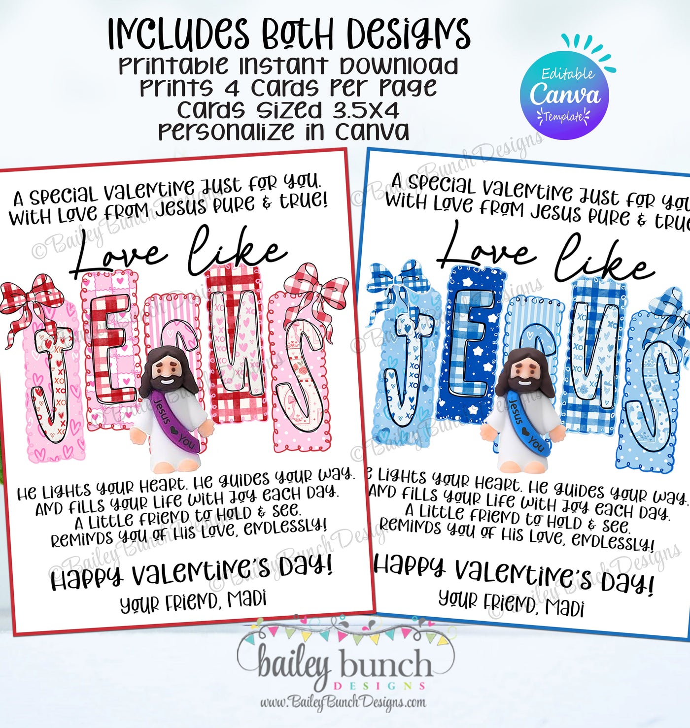 Jesus Valentine Scripture Cards | Christian Kids Valentine's Day Cards ...