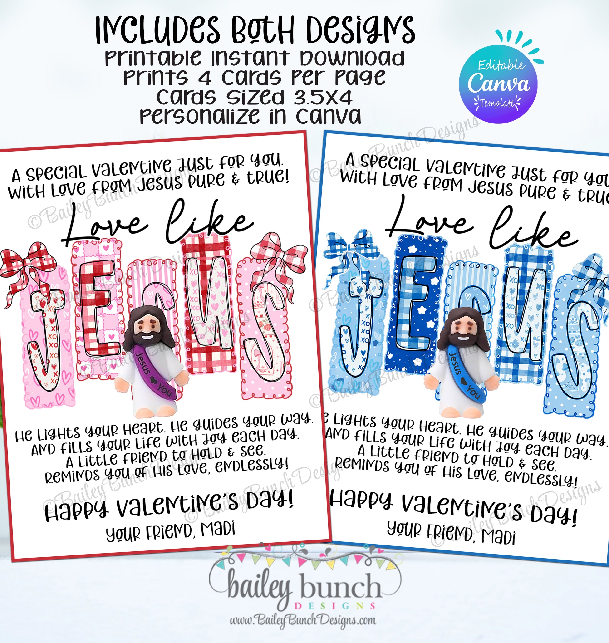 Jesus Valentine Scripture Cards | Christian Kids Valentine's Day Cards ...