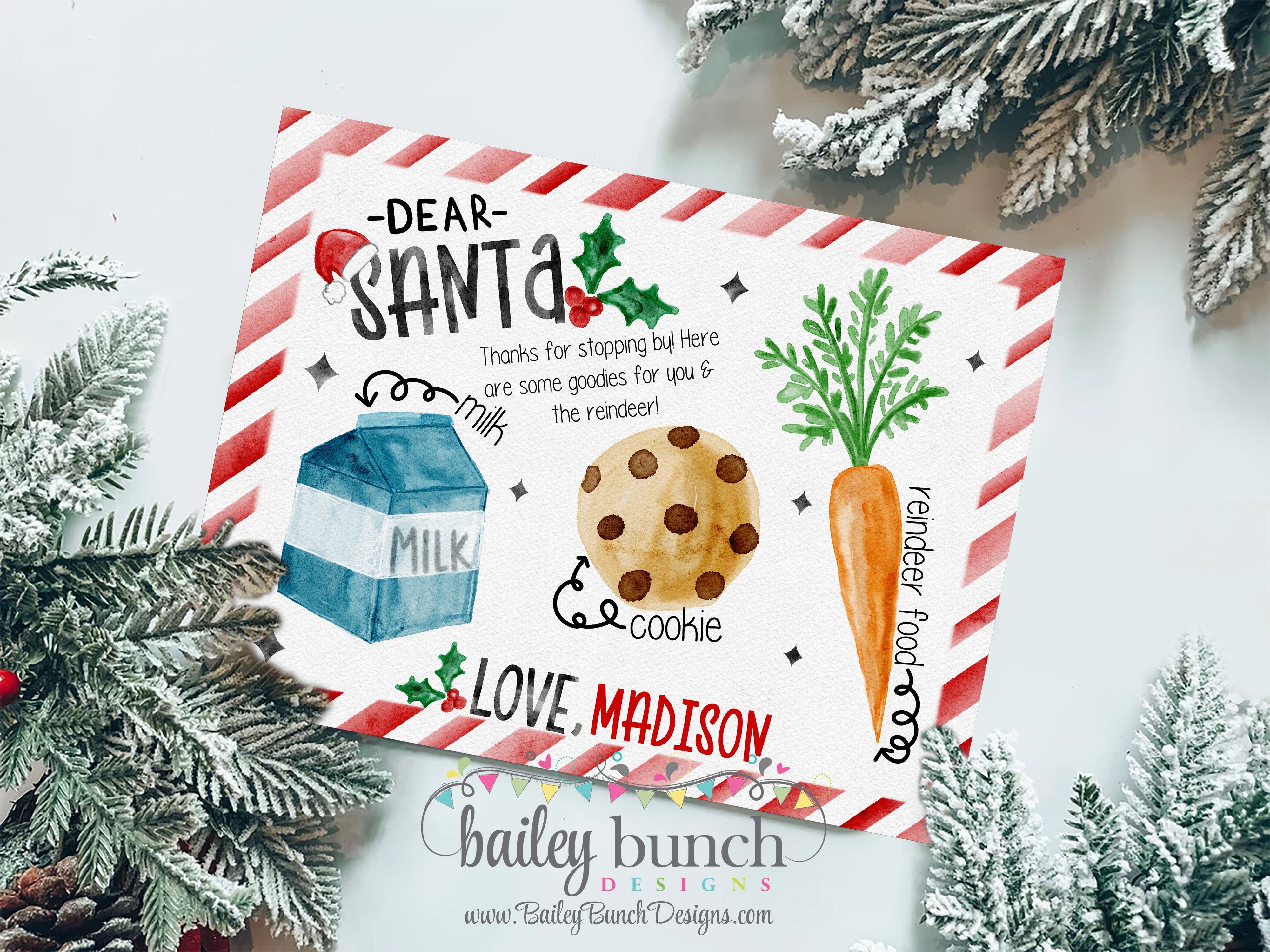 Cookies for Santa Placemat PLACEMAT0520 – Bailey Bunch Designs