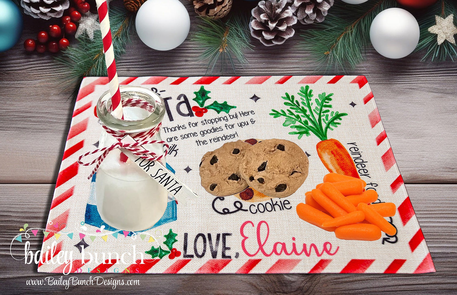 Cookies for Santa Placemat PLACEMAT0520 – Bailey Bunch Designs