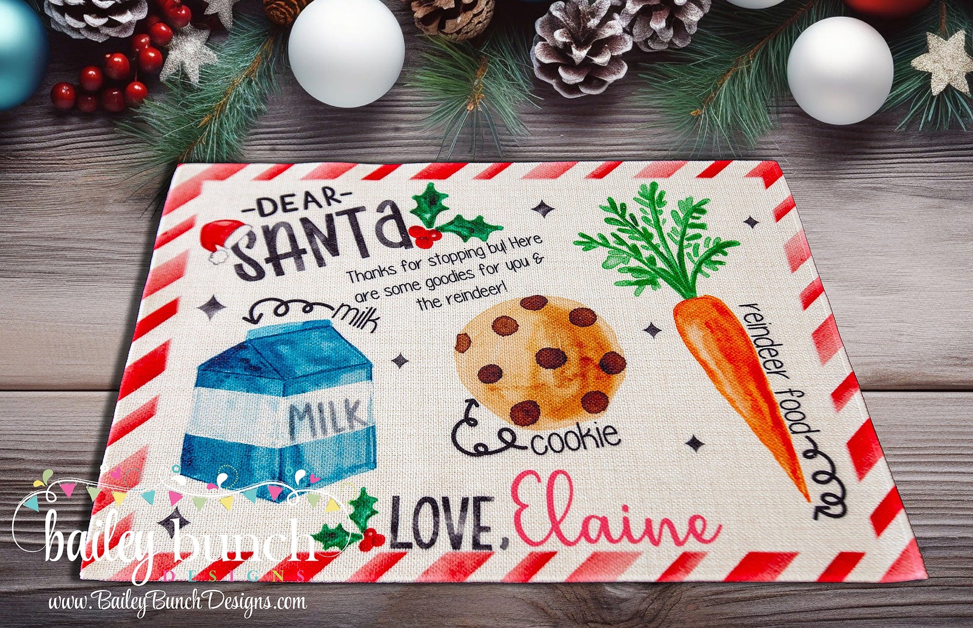 Cookies for Santa Placemat PLACEMAT0520 – Bailey Bunch Designs
