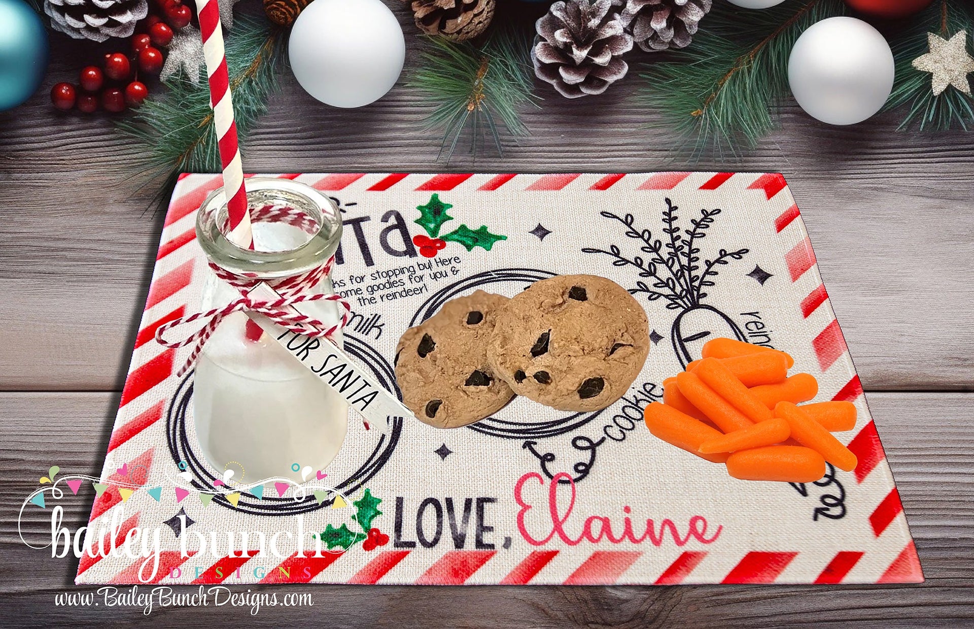 Cookies for Santa Placemat PLACEMAT0520 – Bailey Bunch Designs