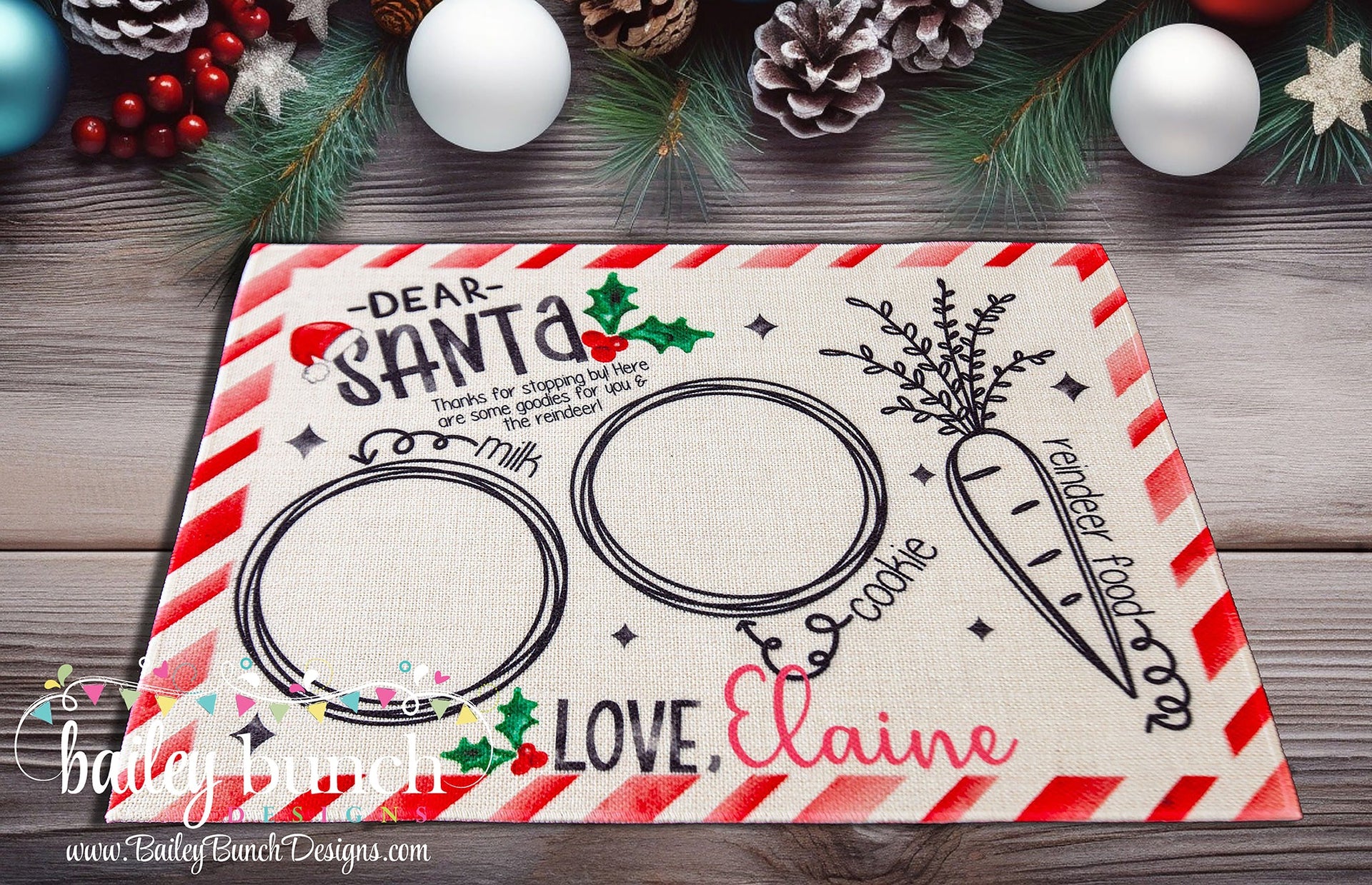 Cookies for Santa Placemat PLACEMAT0520 – Bailey Bunch Designs