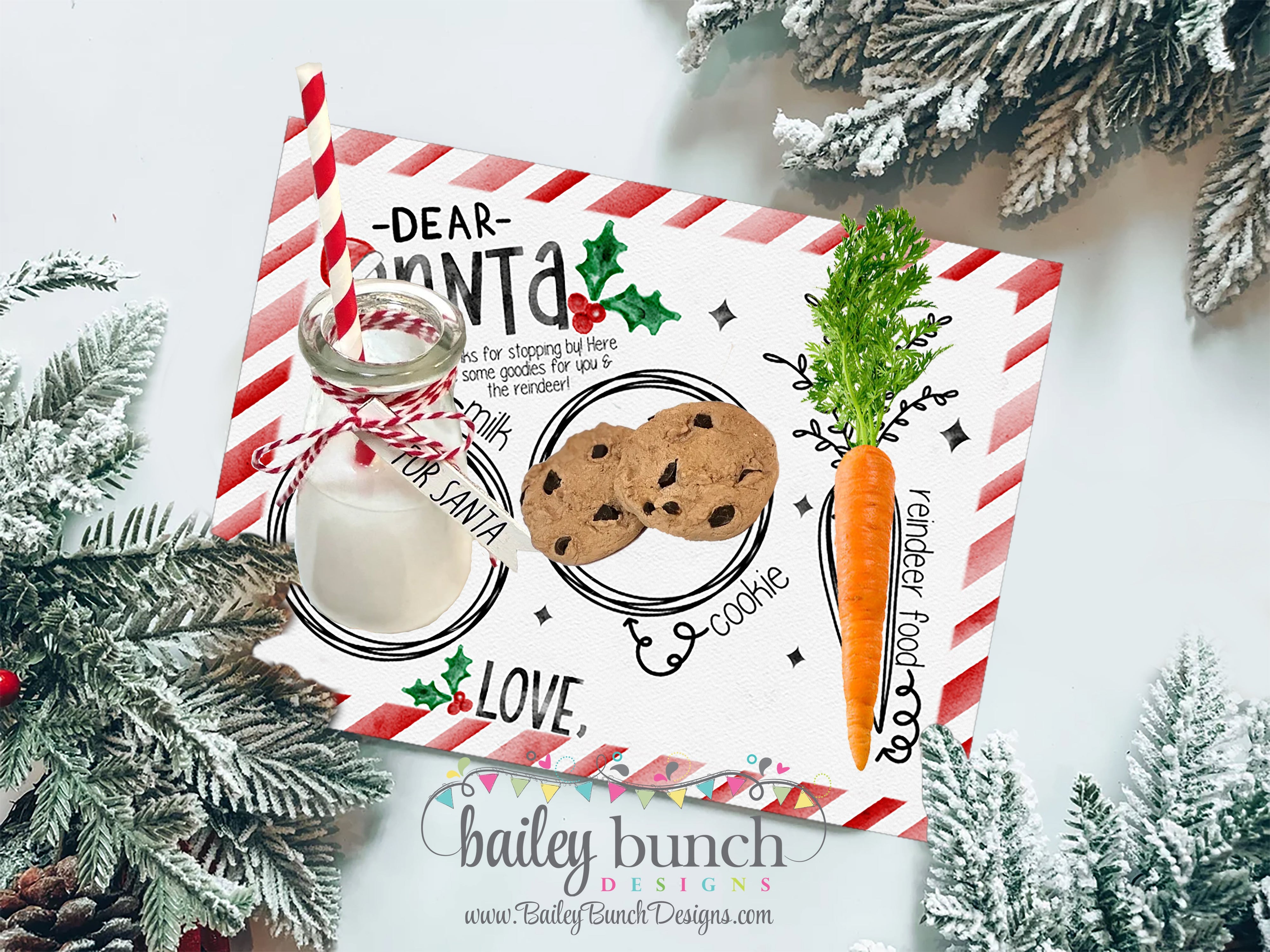 Cookies for Santa Placemat PLACEMAT0520 – Bailey Bunch Designs