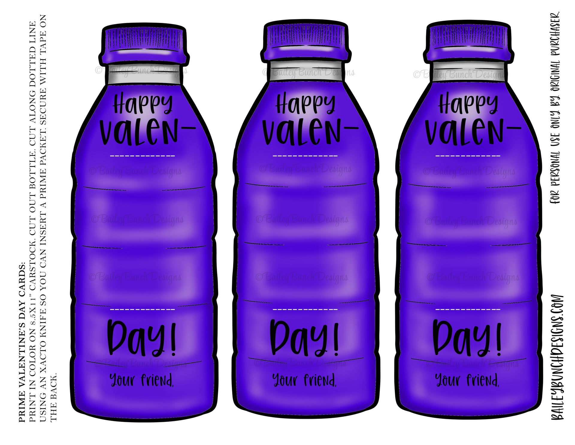 POPULAR PRIME HYDRATION DRINK Gift Card Valentines IDVDAYPRIME0520 ...