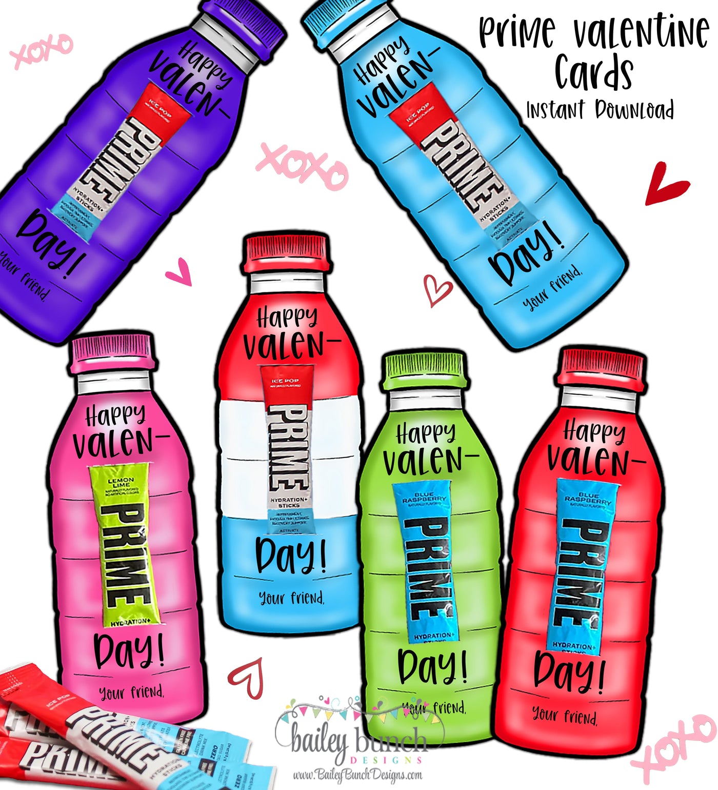 POPULAR PRIME HYDRATION DRINK Gift Card Valentines IDVDAYPRIME0520 ...