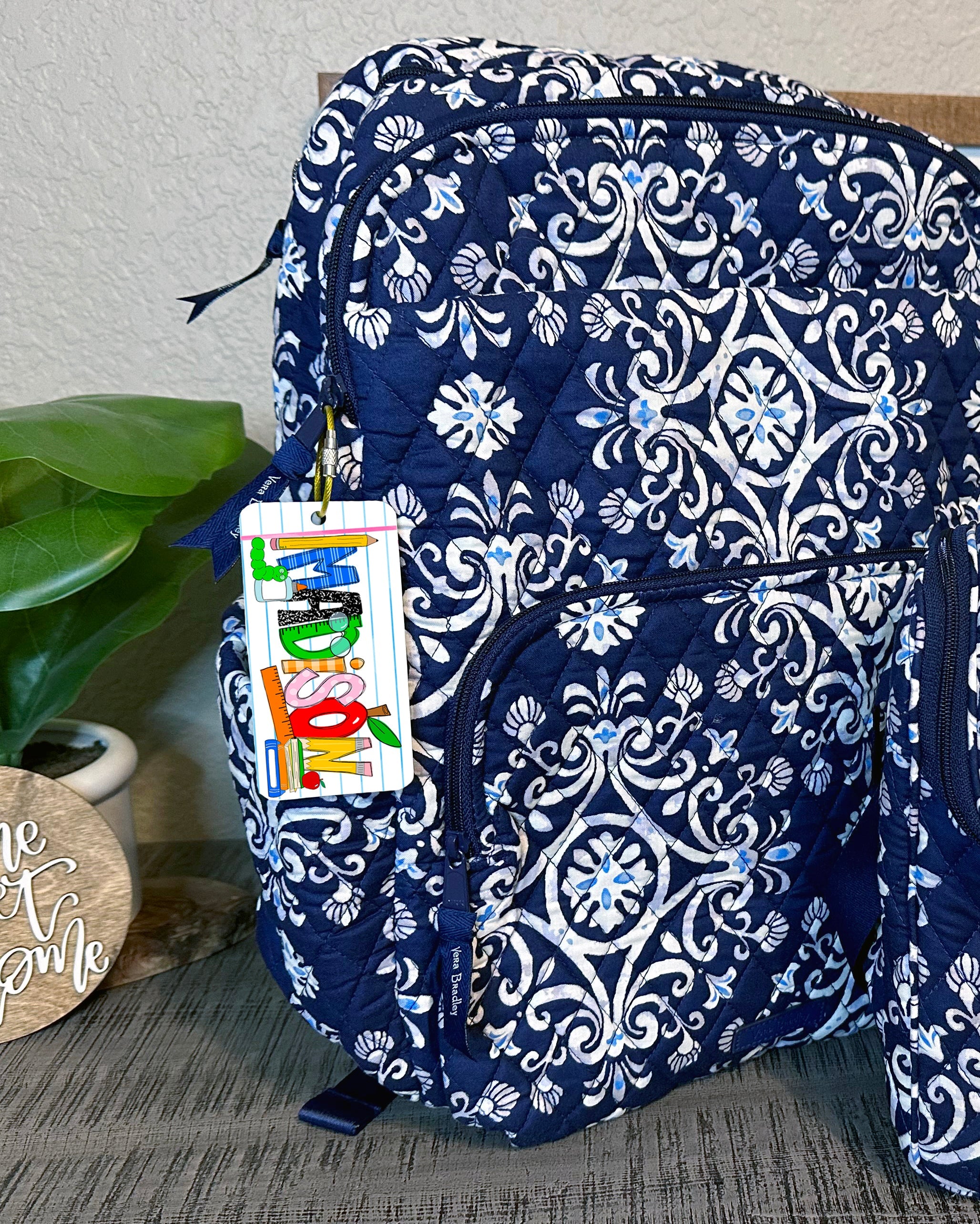 School Backpack Name Tags TAGALPHA0520 - Bailey Bunch Designs