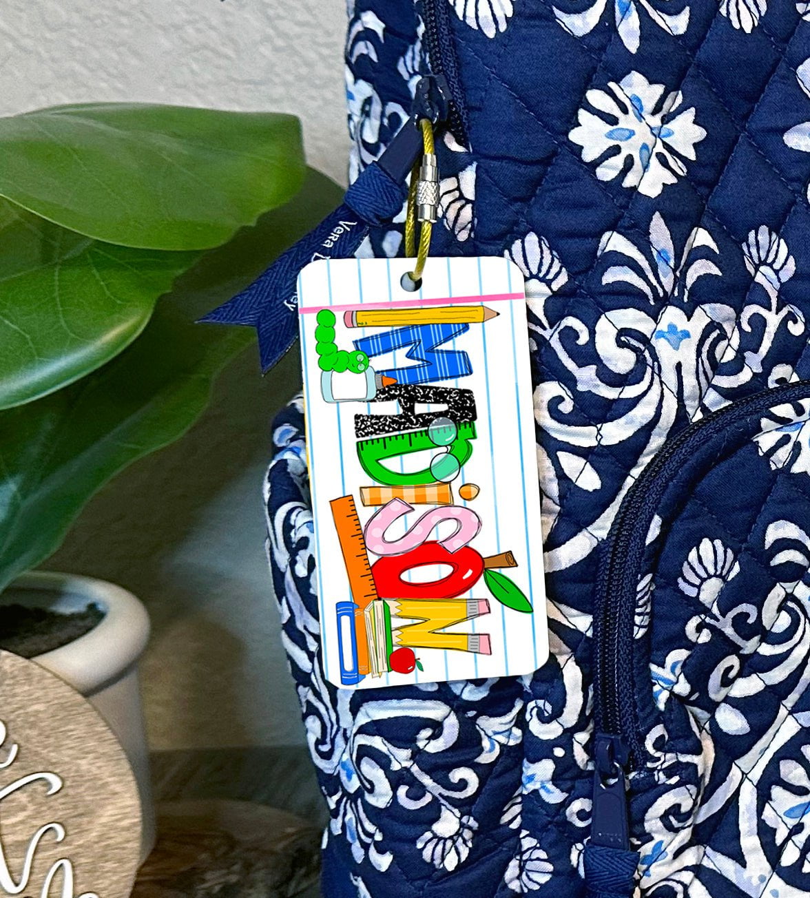 School Backpack Name Tags TAGALPHA0520 - Bailey Bunch Designs