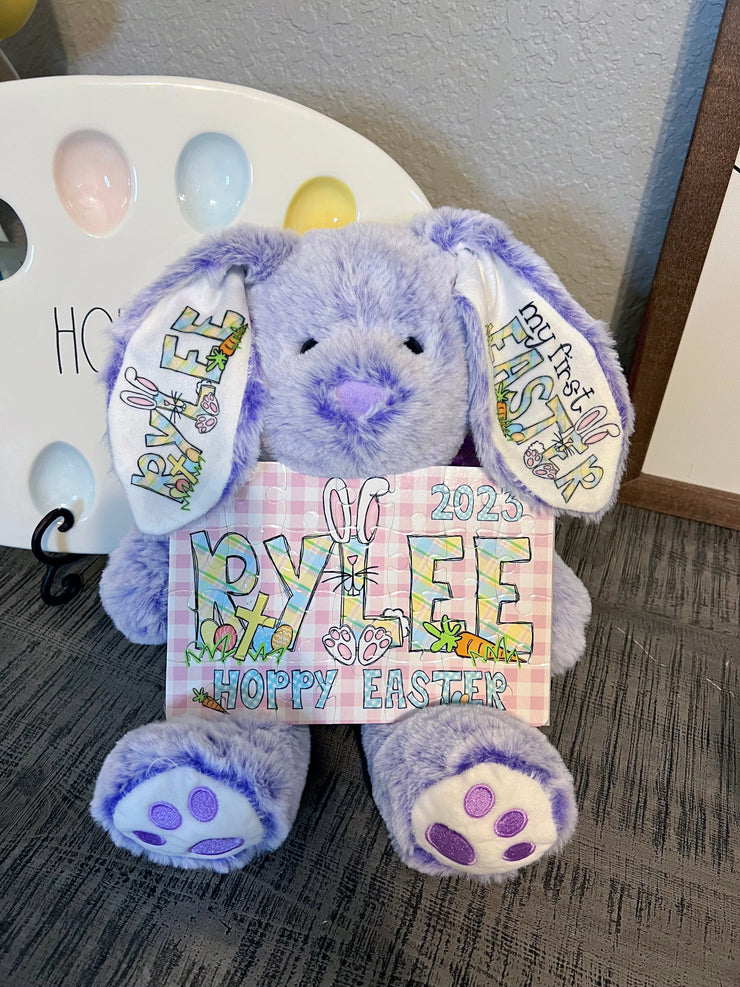 Easter Bunny Stuffed Plush Personalized Bunnies & Puzzles 10inch BUNNY ...