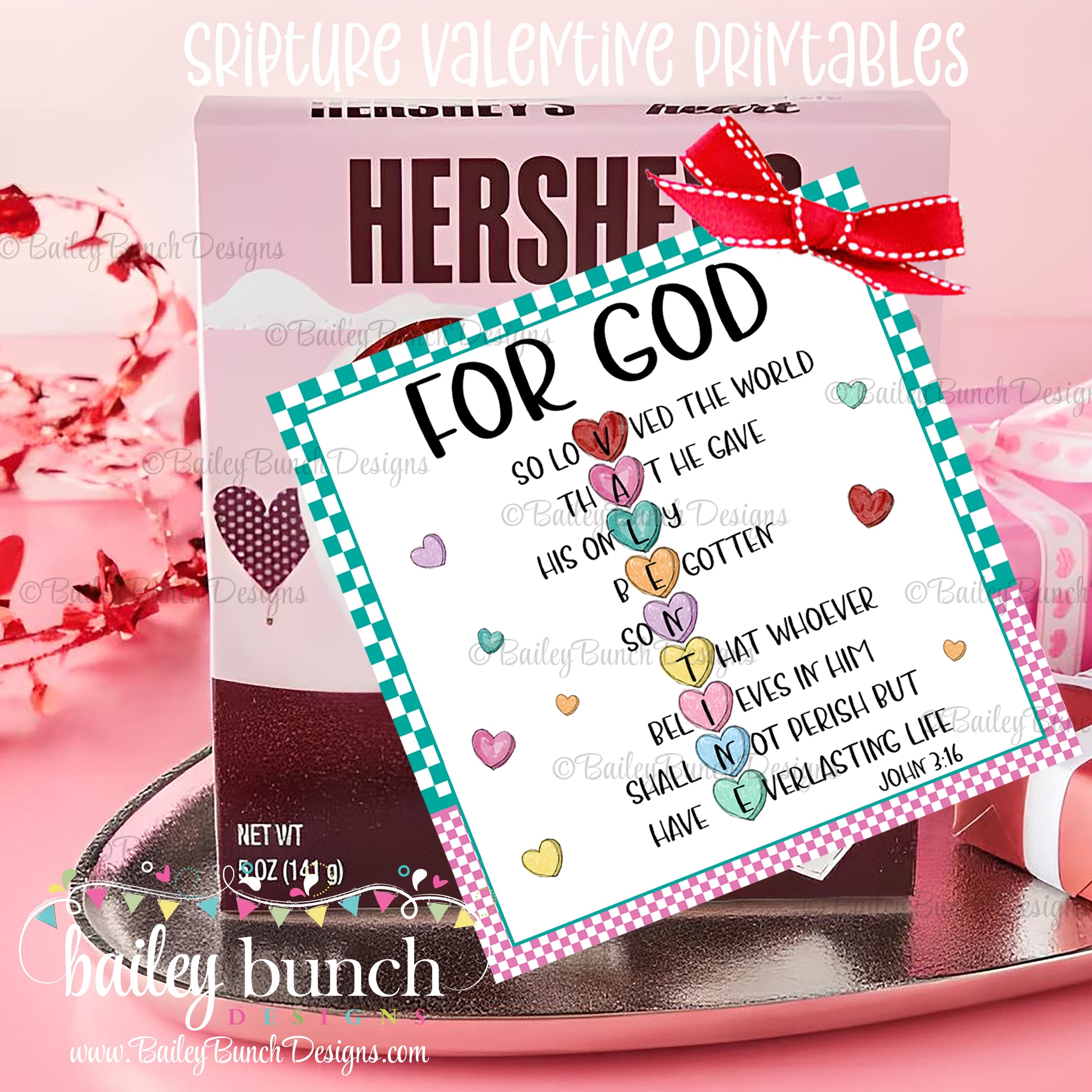 Scripture Cards Valentine Printable Instant Download IDGOD0520 – Bailey ...