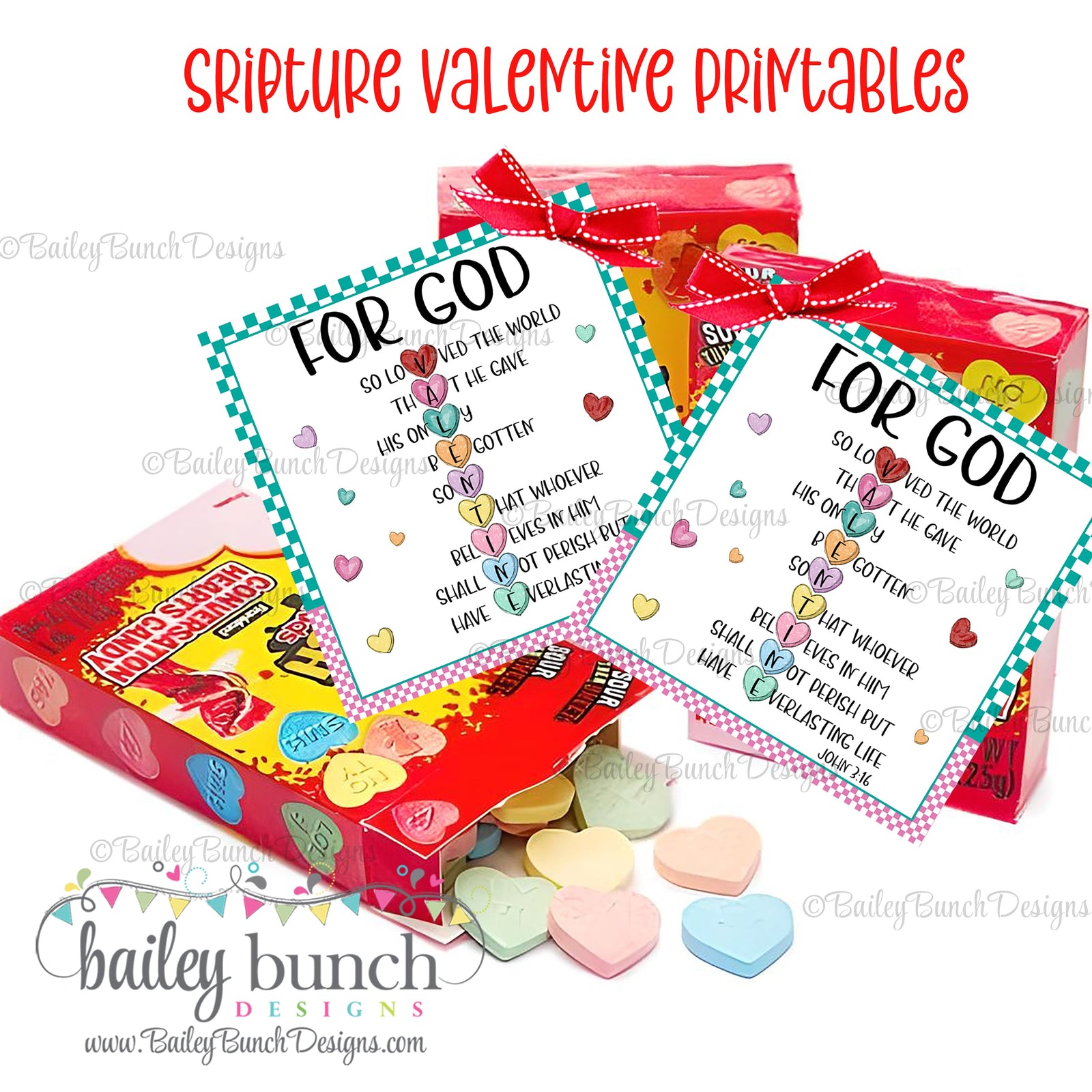 Scripture Cards Valentine Printable Instant Download IDGOD0520 – Bailey ...