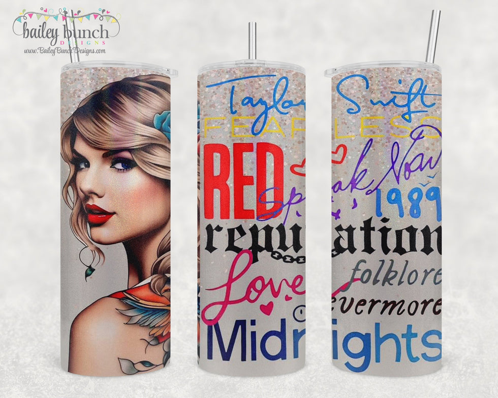 Taylor Swift Eras Tour Shimmer Glitter Tumbler TUMBERAS20520 – Bailey ...