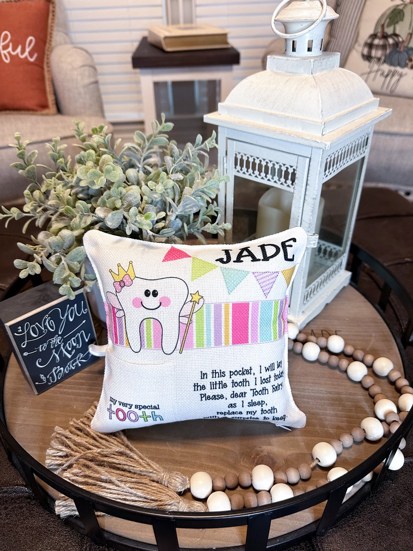 Personalized Tooth Fairy Pillows TOOTH0520 – Bailey Bunch Designs