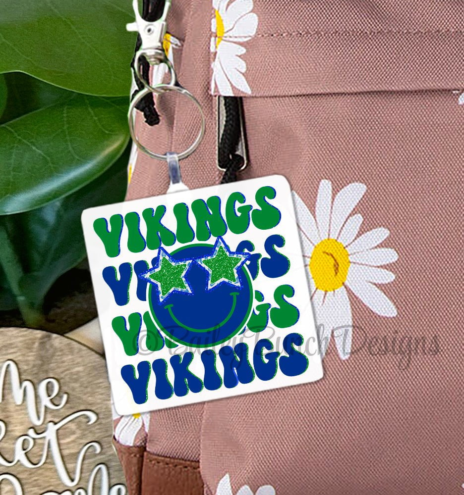 Vikings Bag Tag Charm CHARMVIKINGS0520 – Bailey Bunch Designs