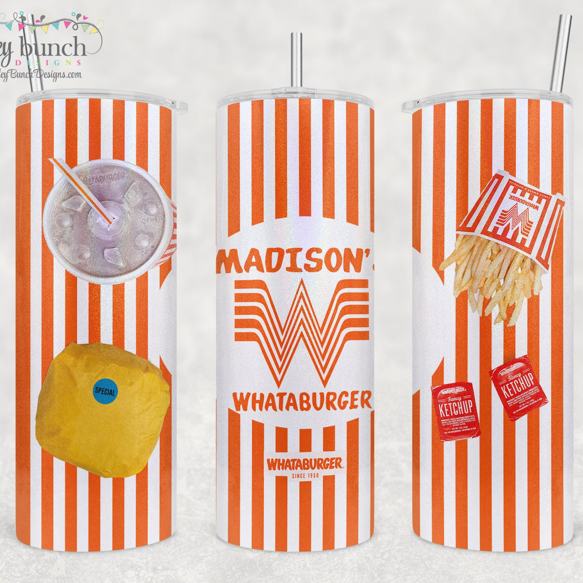 WHATABURGER Name Shimmer Glitter Tumbler TUMBWHAT0520 – Bailey Bunch ...