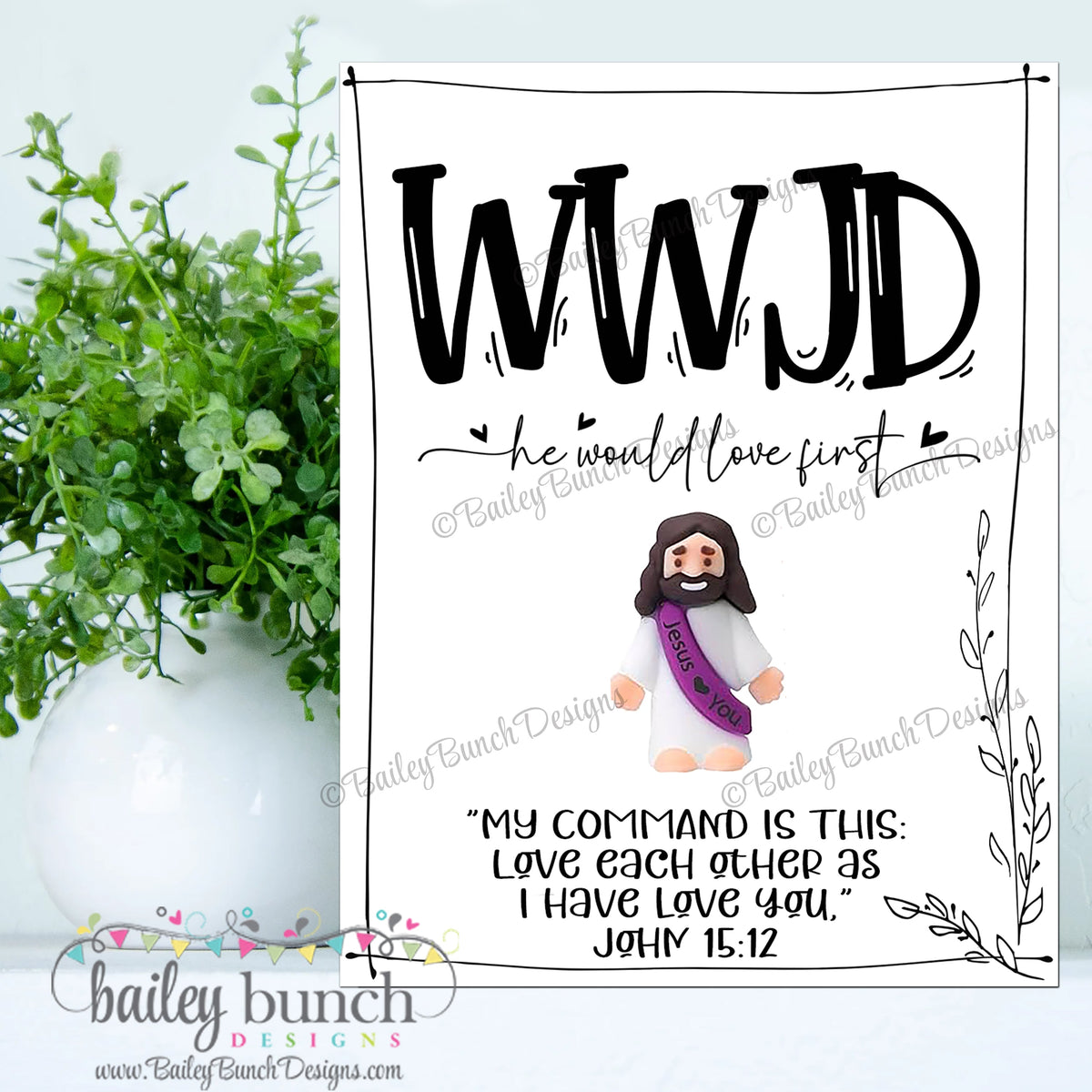 Little Jesus WWJD Scripture Cards Printable Instant Download IDWWJDJES ...