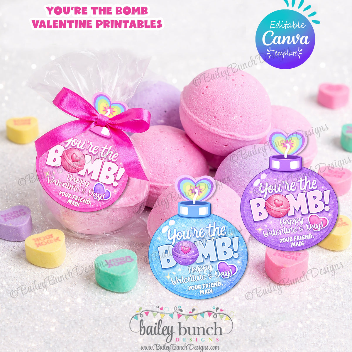 Bath Bomb Valentine Cards | You're the Bomb Valentine's Day Cards ...