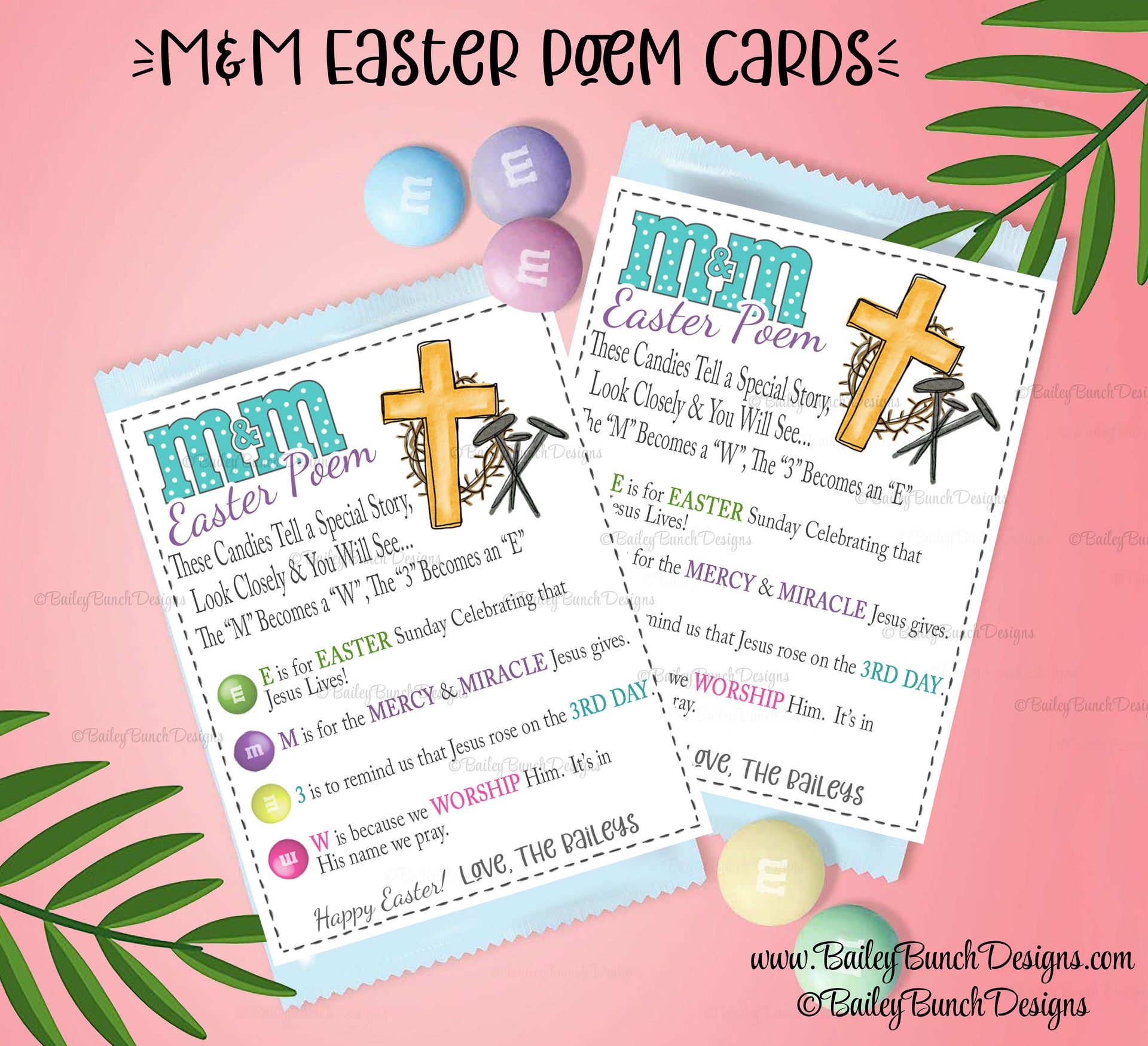 Easter M&M Poem Cards IDMMEASTER0520 – Bailey Bunch Designs