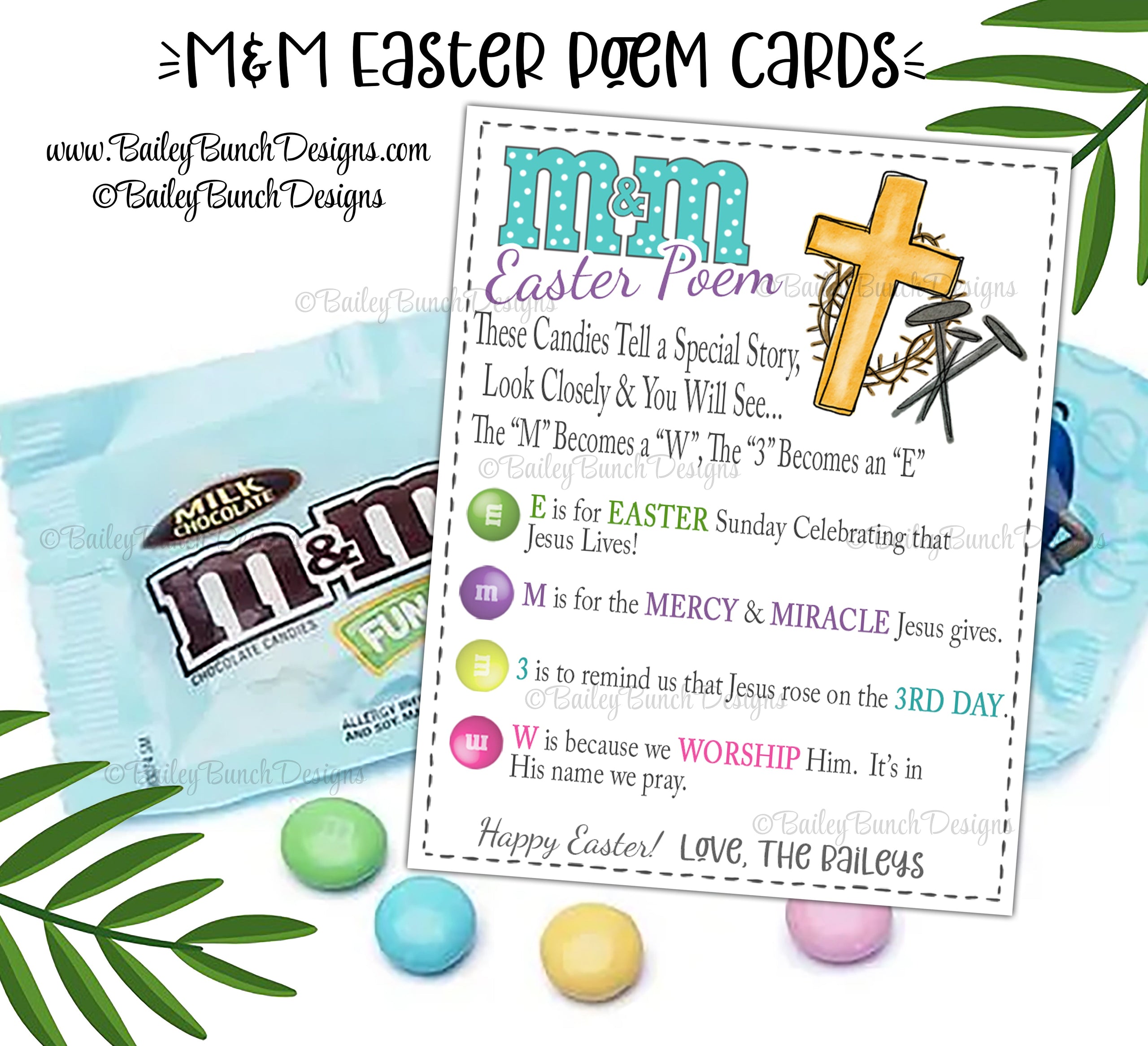 Easter M&M Poem Cards IDMMEASTER0520 – Bailey Bunch Designs